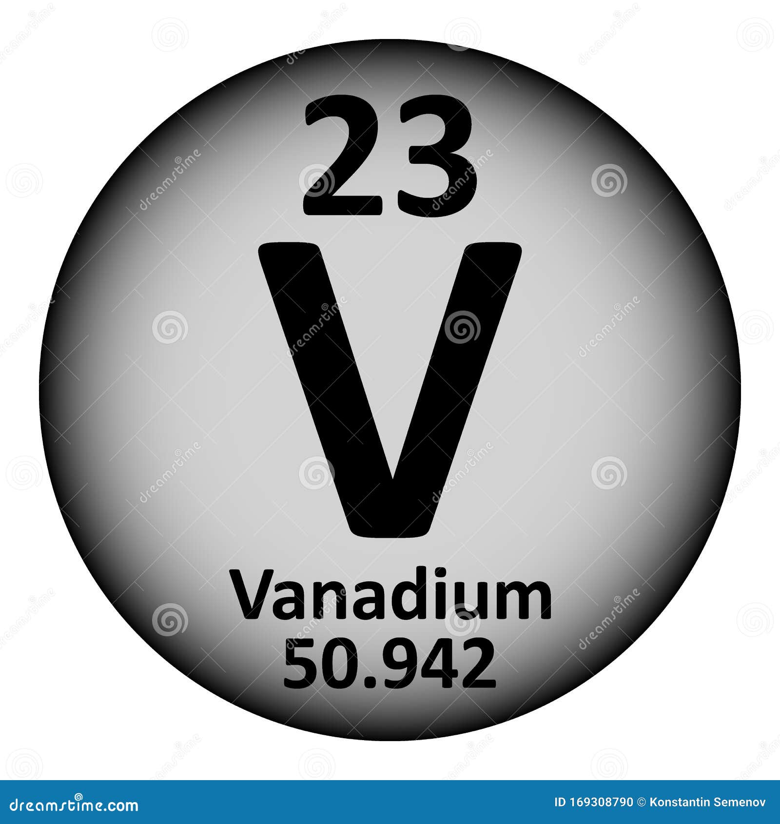Periodic Table Element Vanadium Icon Stock Illustration - Illustration ...