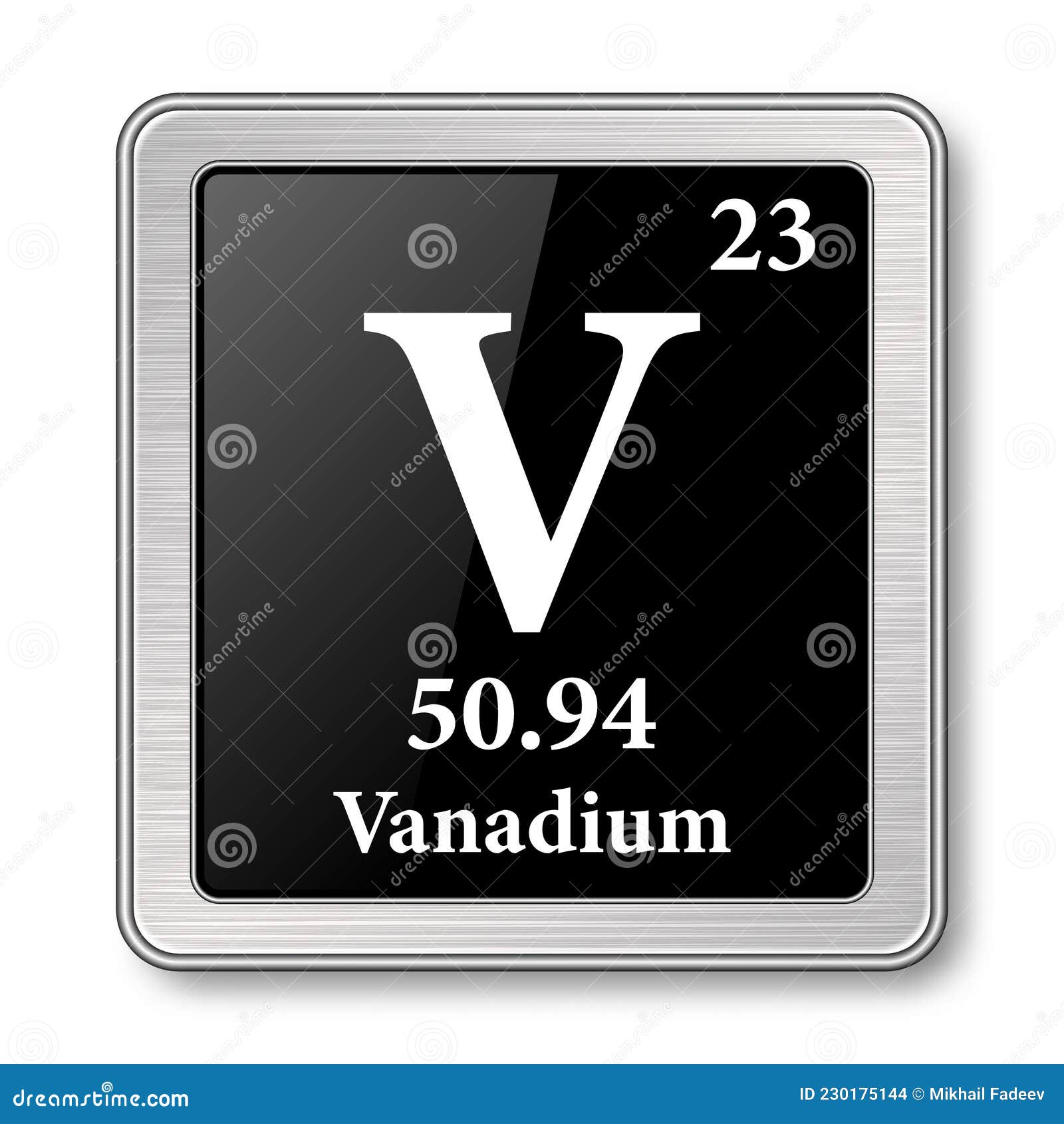 Vanadium Symbol From Periodic Table Royalty-Free Stock Image ...