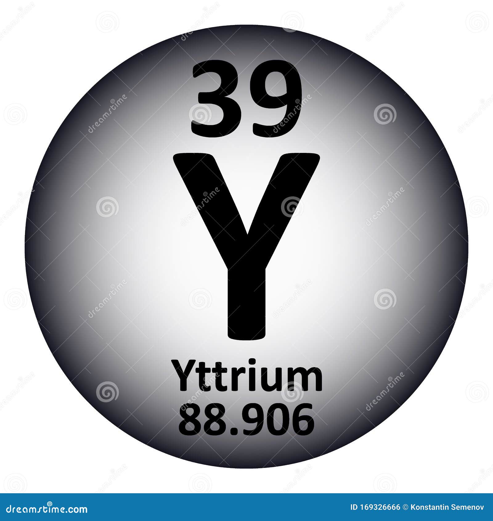 Periodic Table Element Yttrium Icon Stock Illustration - Illustration ...