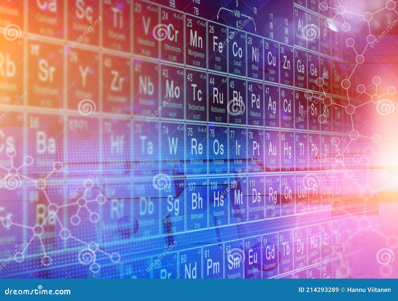 Periodic Table of Elements Abstract Science Concept Stock Illustration ...