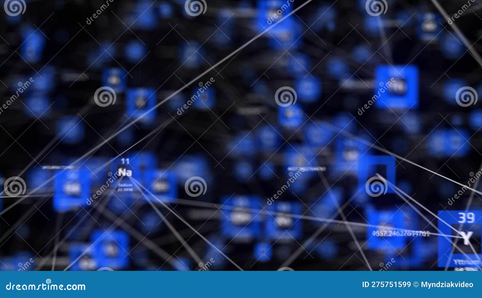Periodic Table of Elements Animation, Seamless 3d Science. Medical ...
