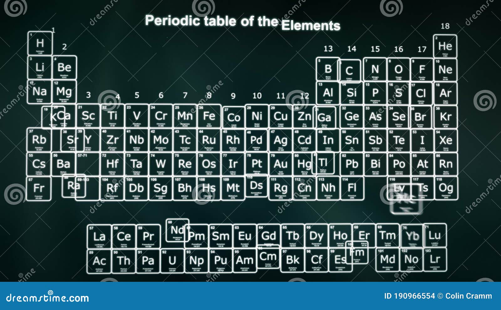 Periodic Table of the Elements Animation Stock Footage - Video of ...
