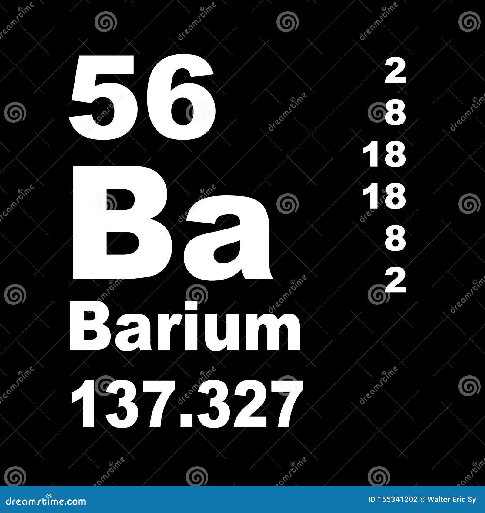 Periodic Table of Elements: Barium Stock Illustration - Illustration of ...