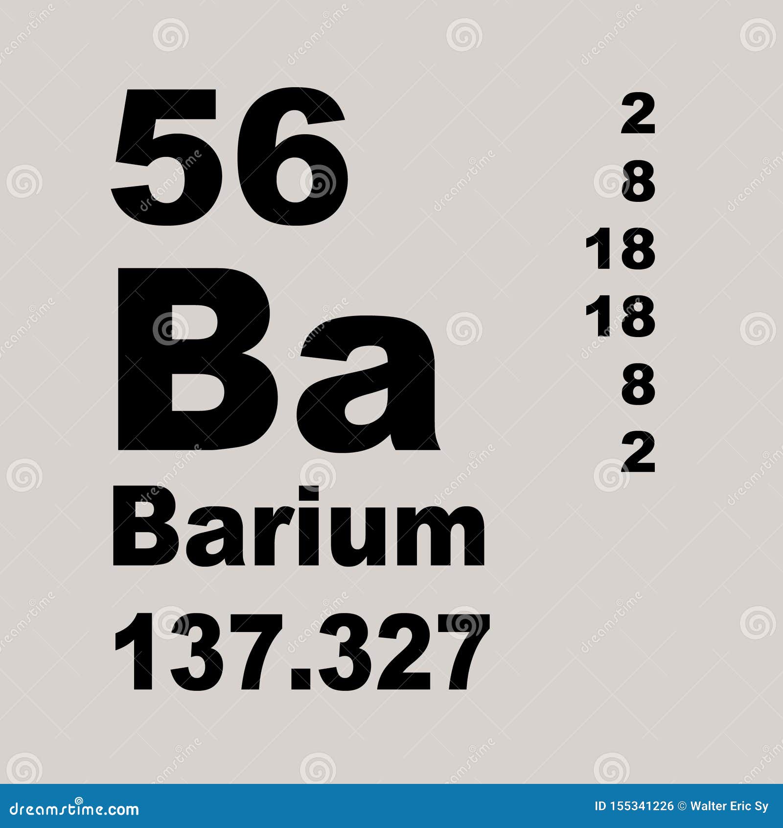 Periodic Table of Elements: Barium Stock Illustration - Illustration of ...