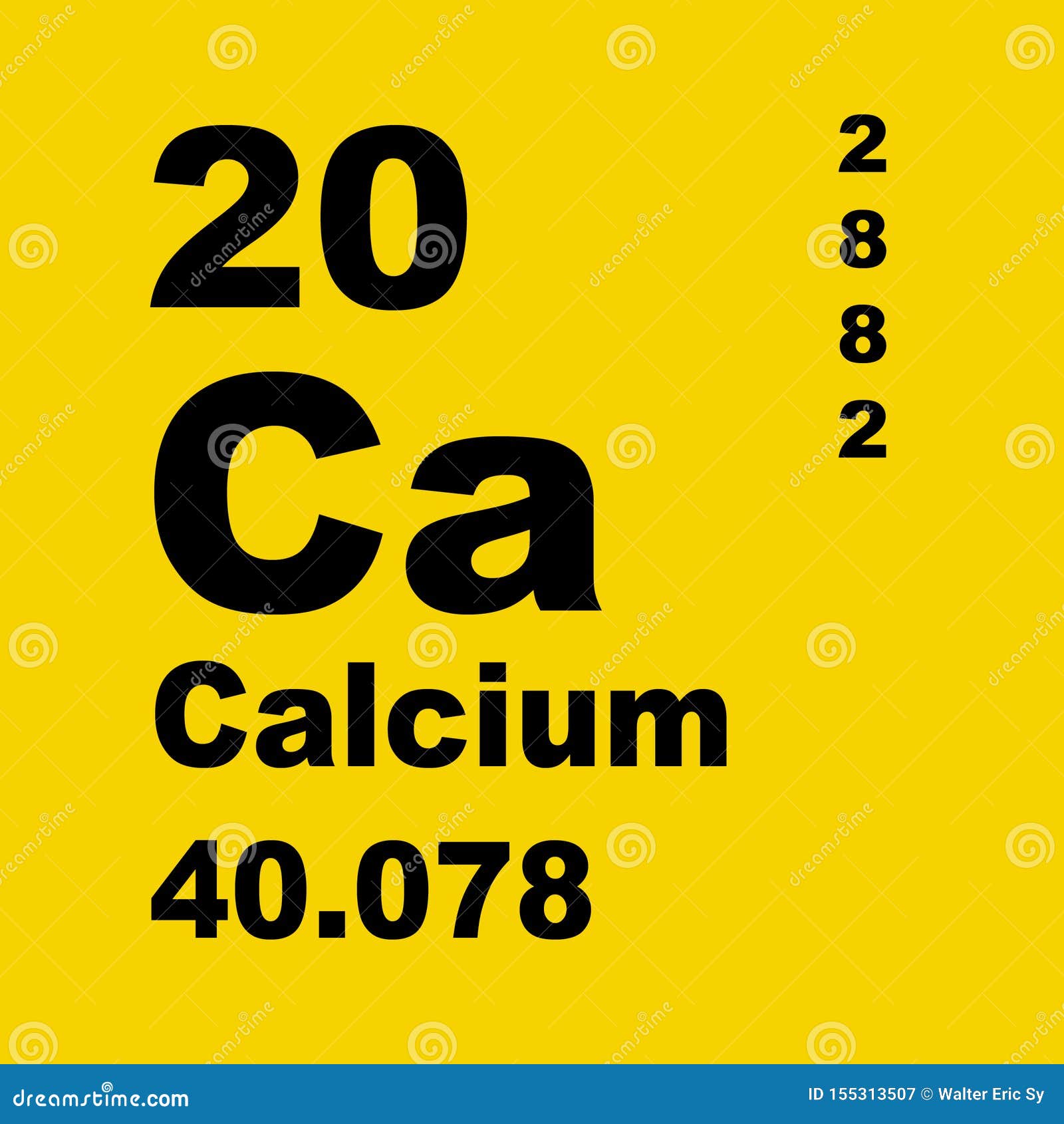 Periodic Table of Elements: Calcium Stock Illustration - Illustration ...