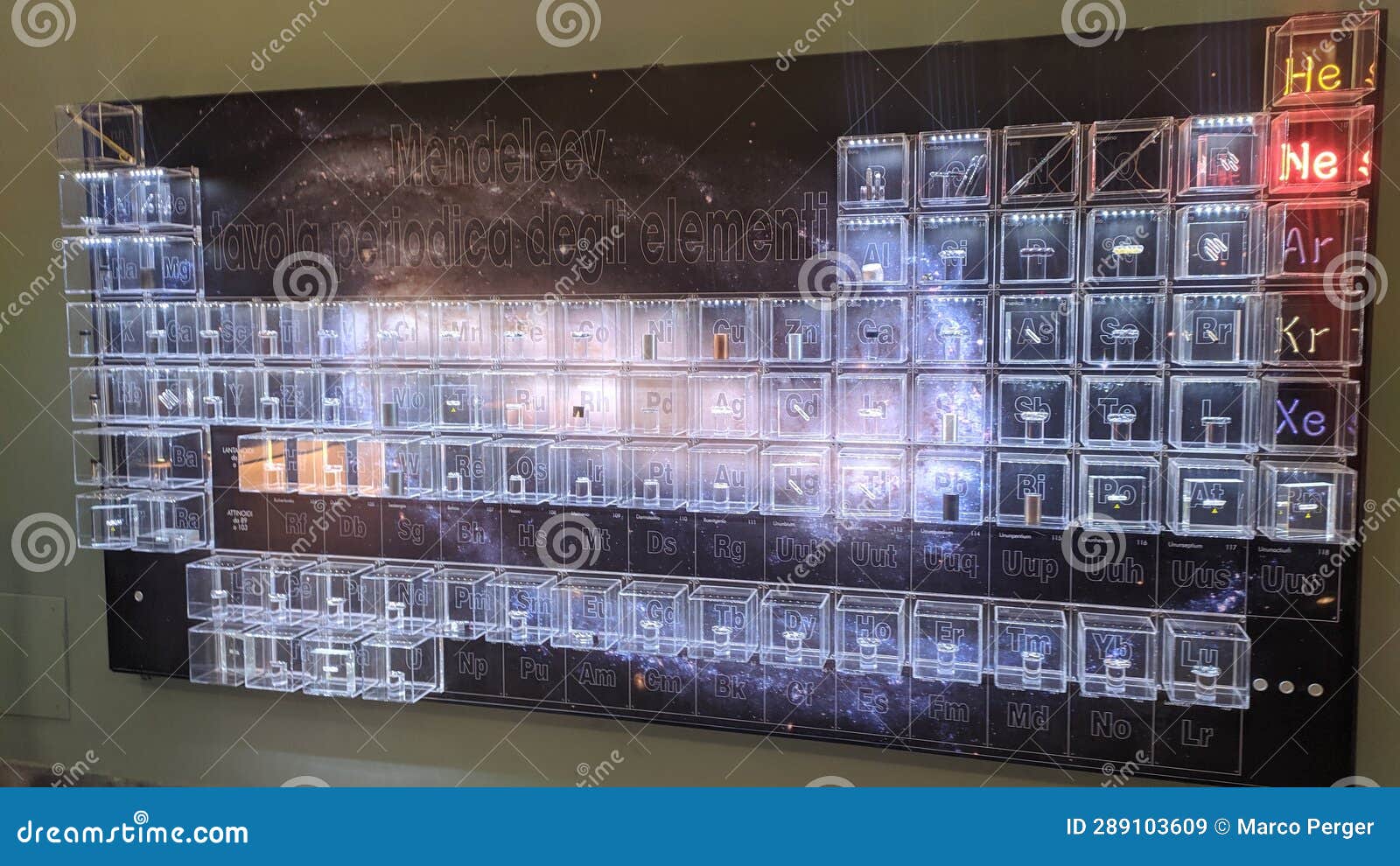 Periodic Table Of Elements Colored Poster Close Up In Science ...