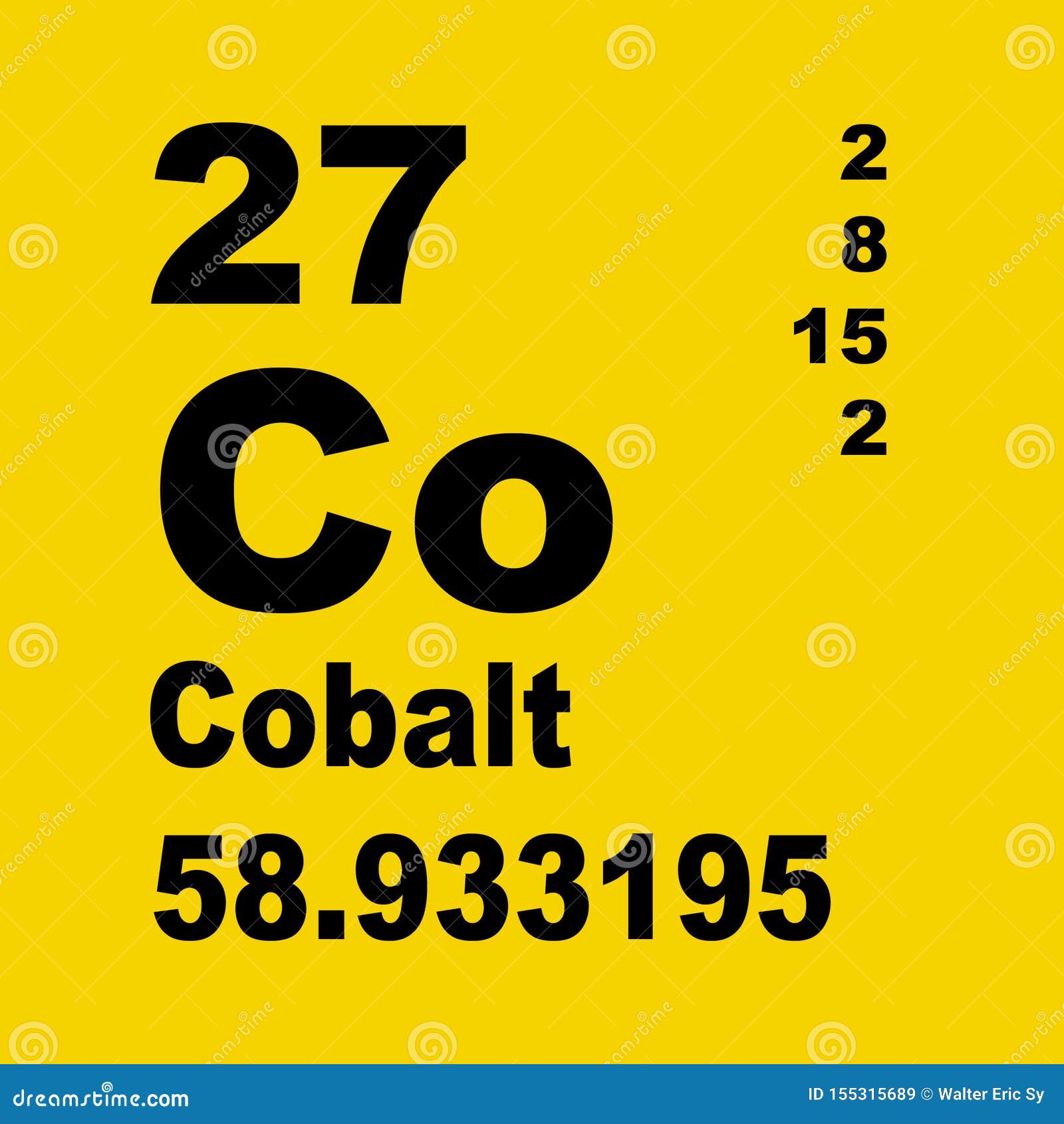 Periodic Table of Elements: Cobalt Stock Illustration - Illustration of ...