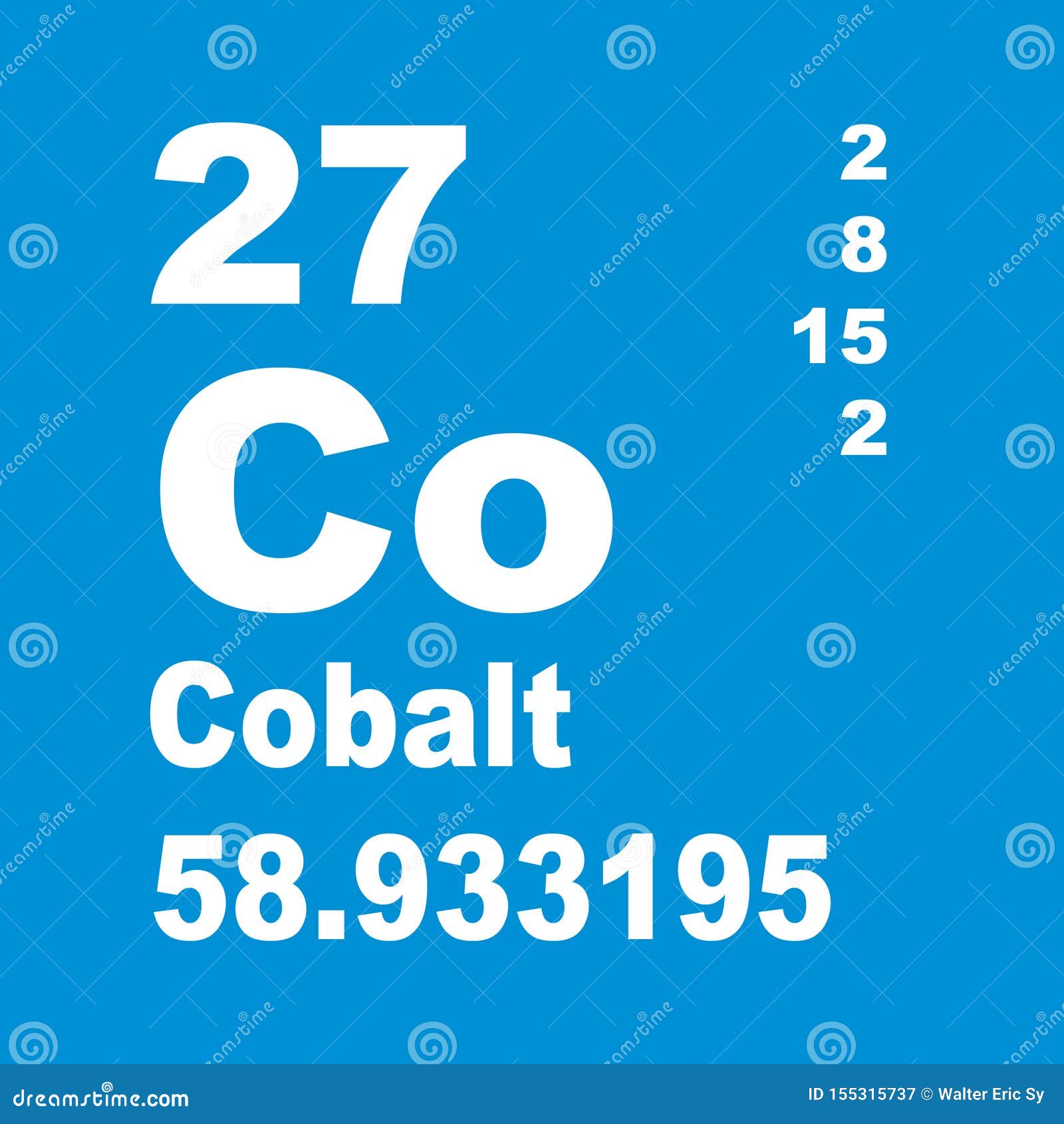 Periodic Table of Elements: Cobalt Stock Illustration - Illustration of ...