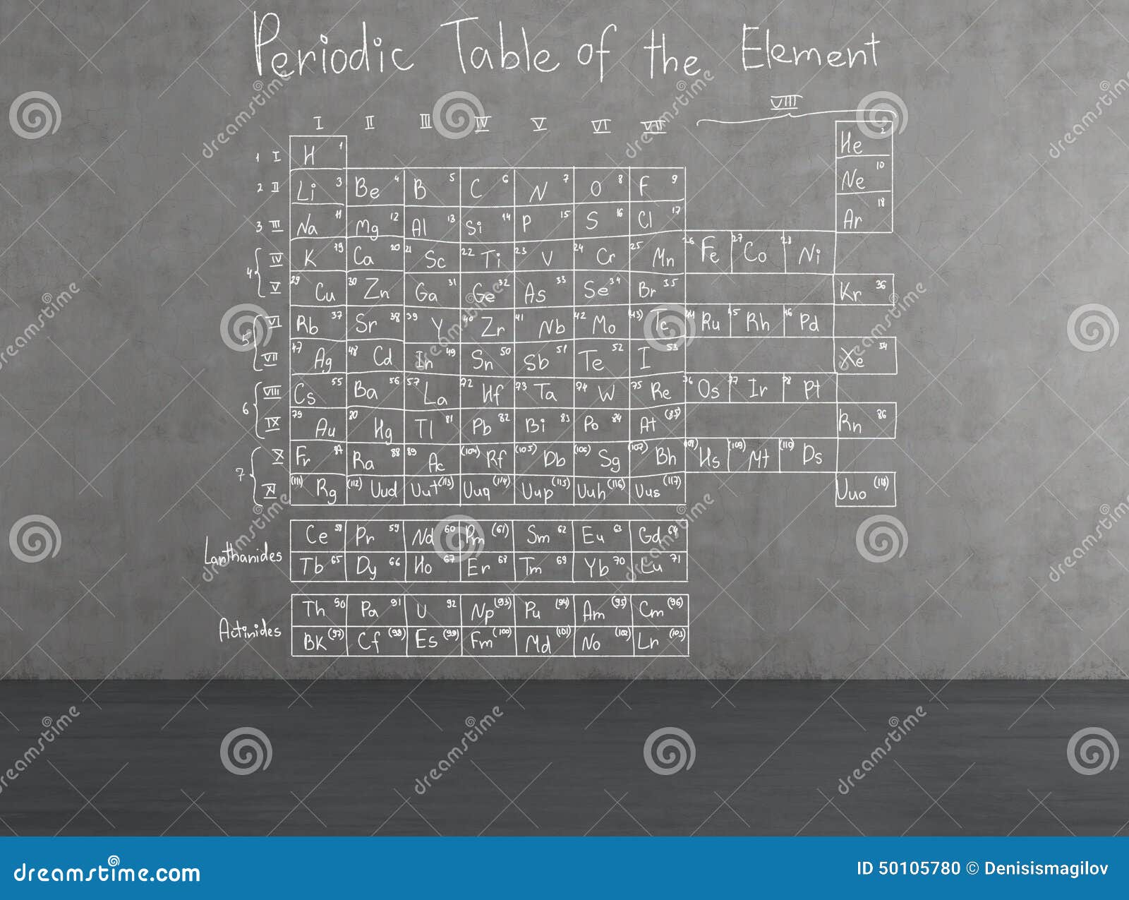 Periodic table of elements stock photo. Image of atomic - 50105780