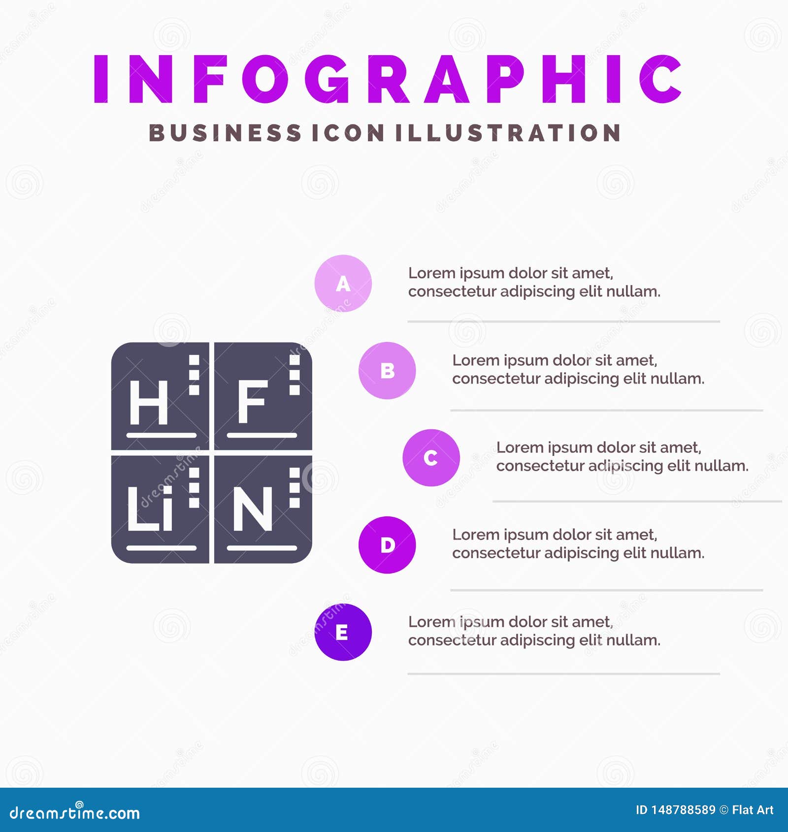 Periodic, Table, Elements, Medical Solid Icon Infographics 5 Steps ...