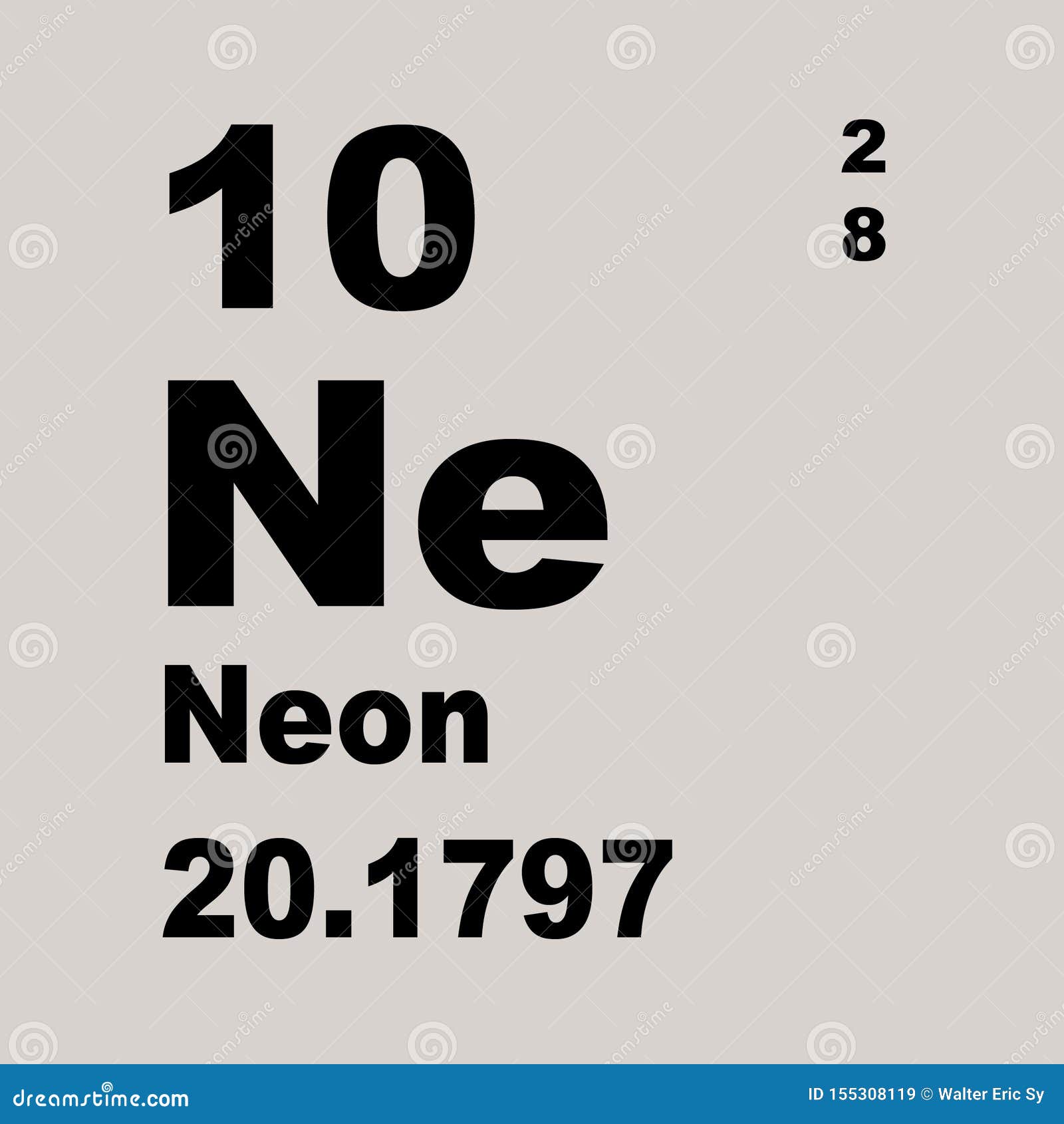 Periodic Table of Elements: Neon Stock Illustration - Illustration of ...