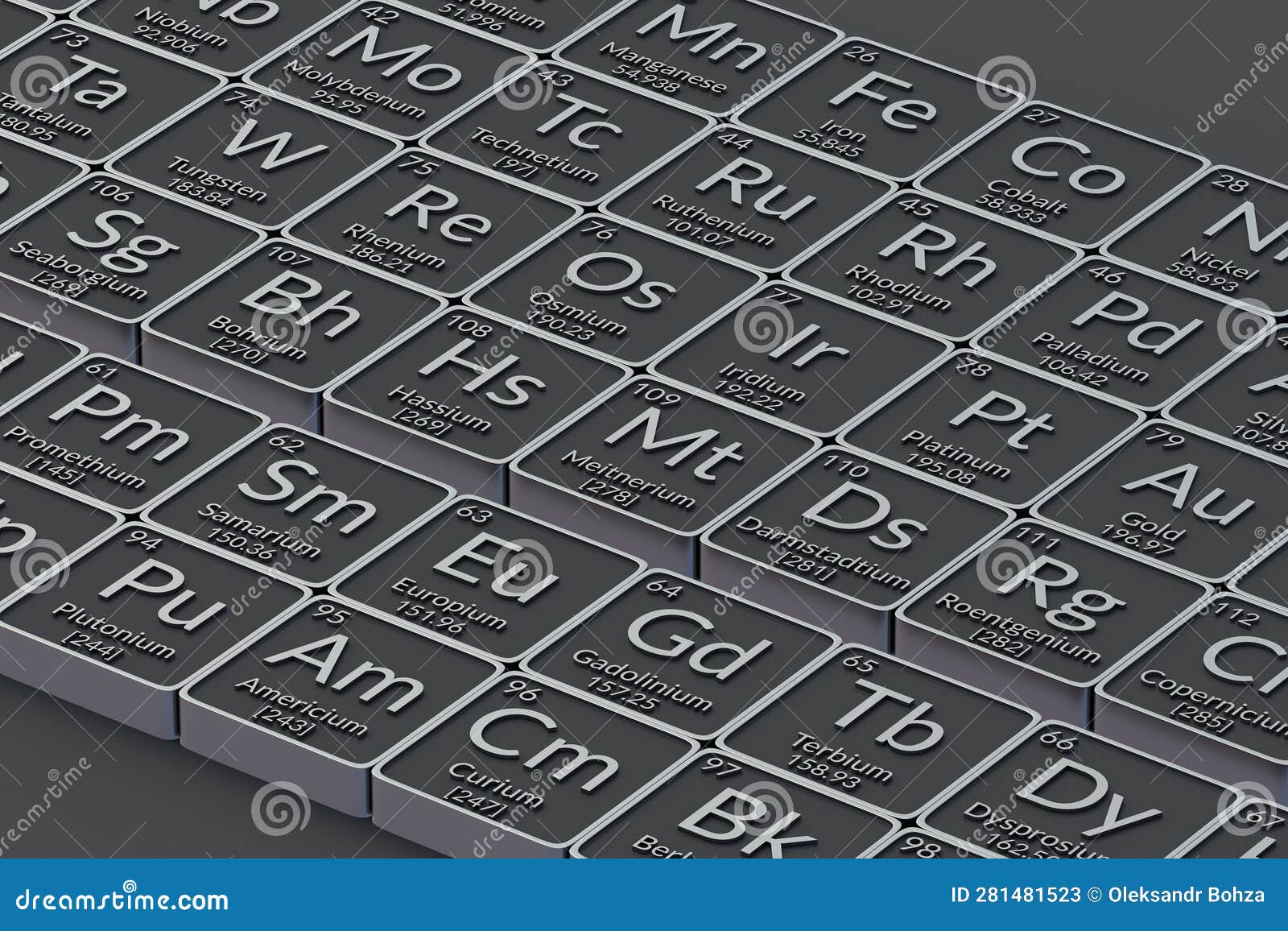 Periodic Table of Elements. Scientific Development Stock Illustration ...