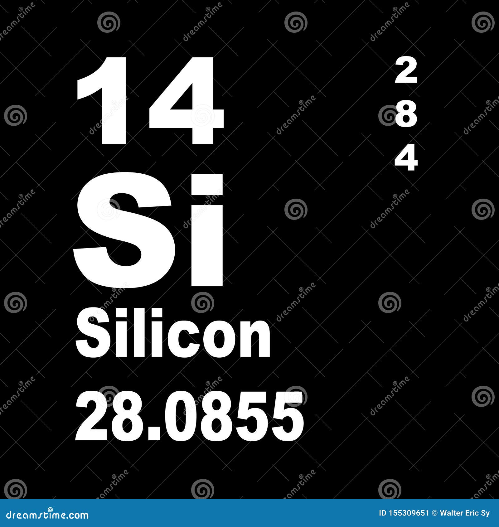 Periodic Table Of Elements: Silicon Royalty-Free Stock Photography ...