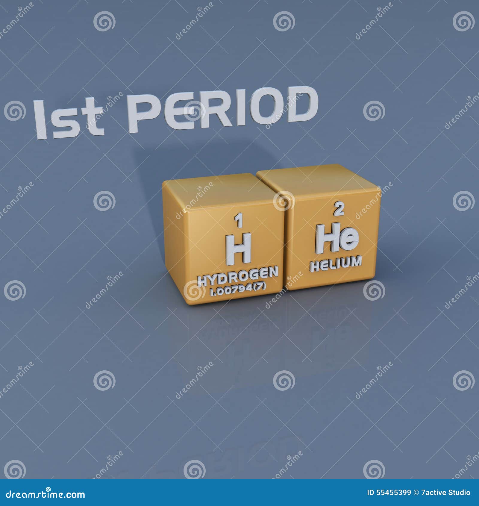 Periodic table 1st period stock illustration. Illustration of glossy ...