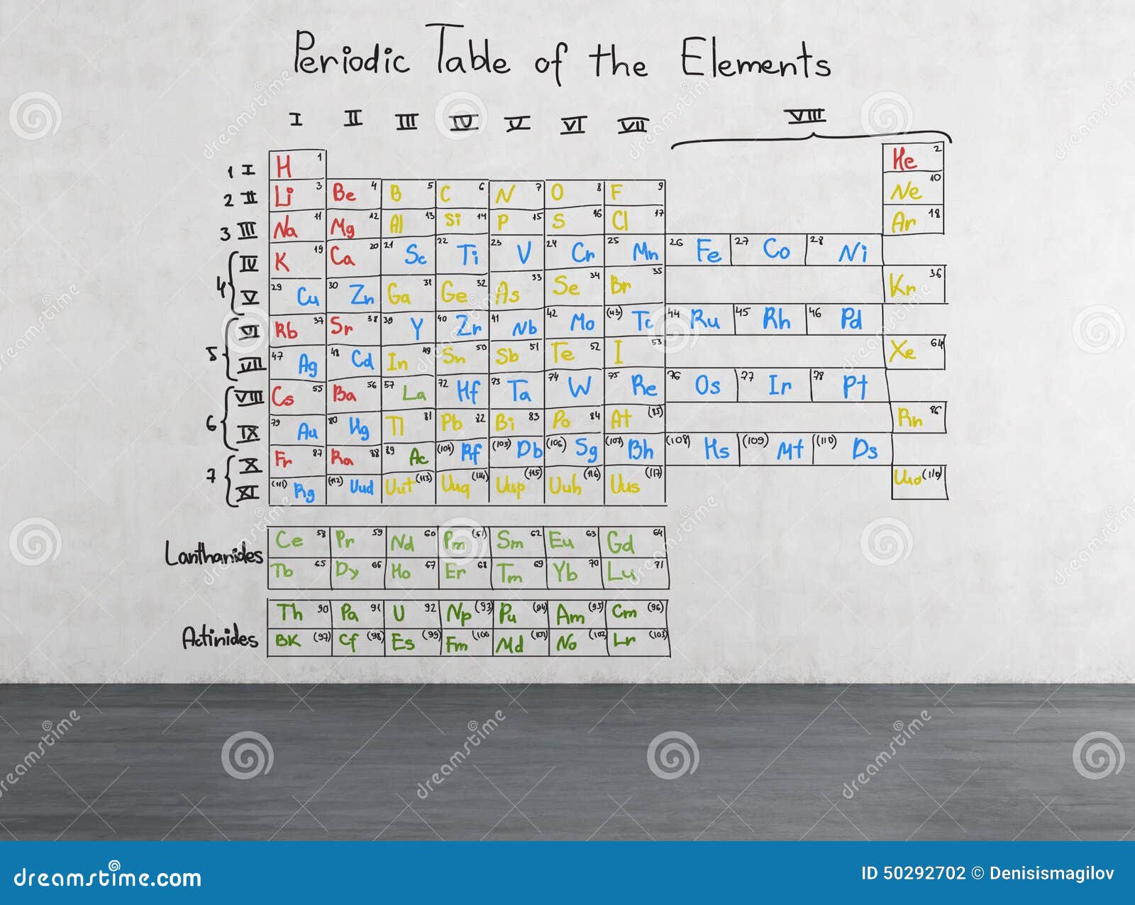Periodische Tabelle Der Elemente Stockfoto - Bild von chemie, metall ...