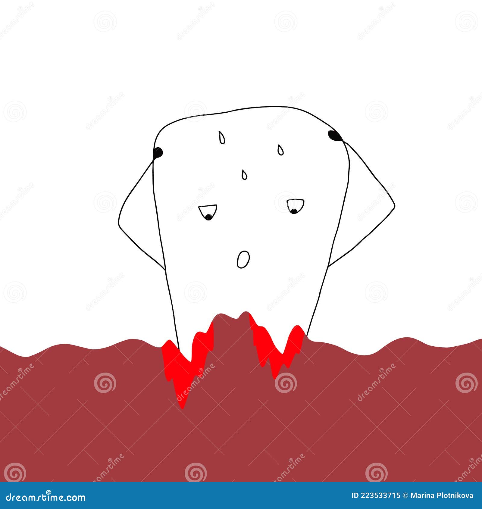 Periodontal Disease Bleeding Toothpaste Illustrations, Hand Drawn ...