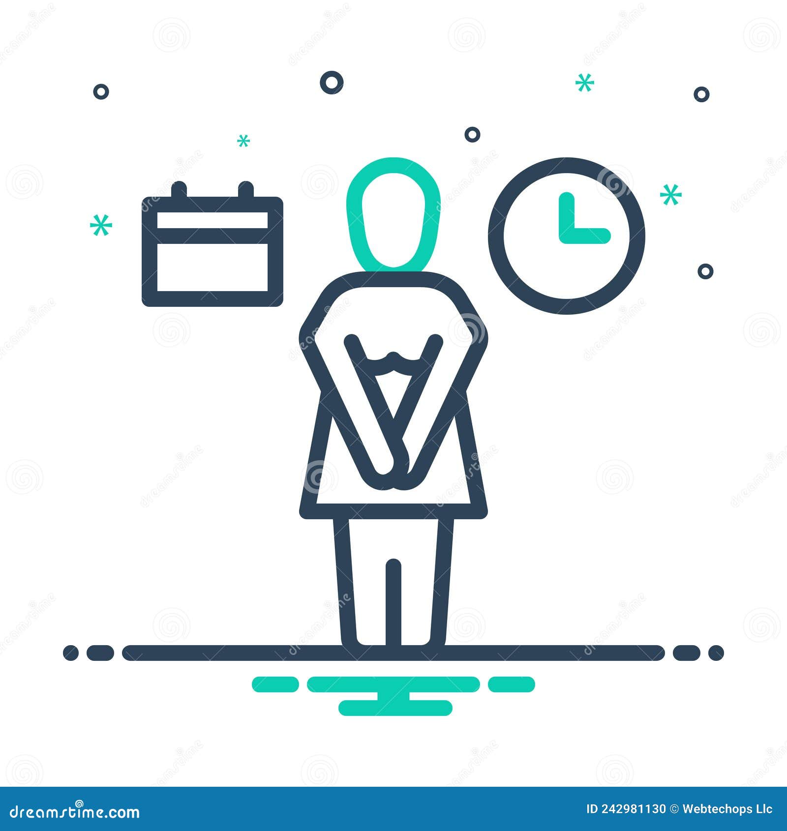 Mix Icon for Periods, Menstrual and Monthly Stock Vector - Illustration ...