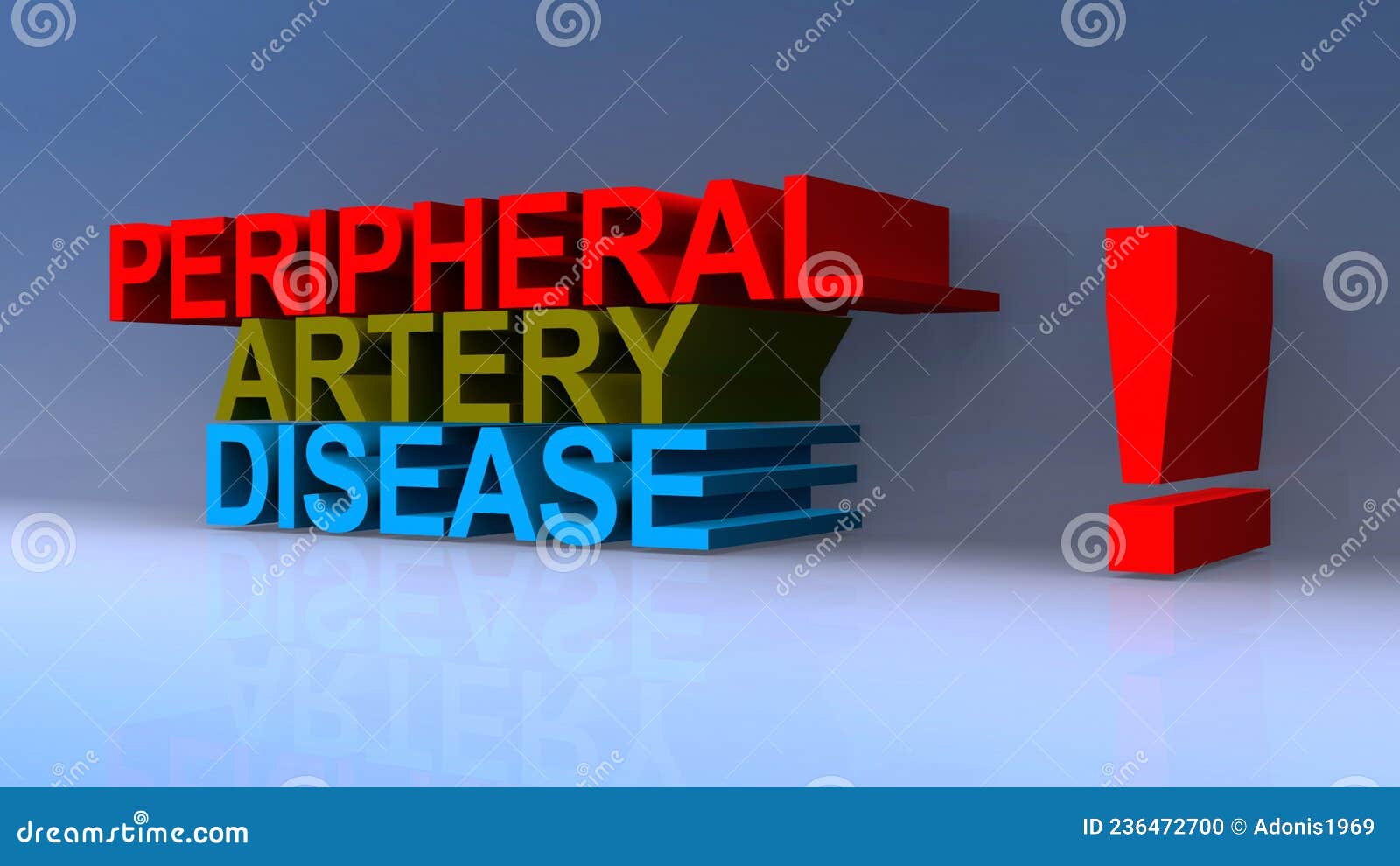 Peripheral Artery Disease on Blue Stock Illustration - Illustration of ...