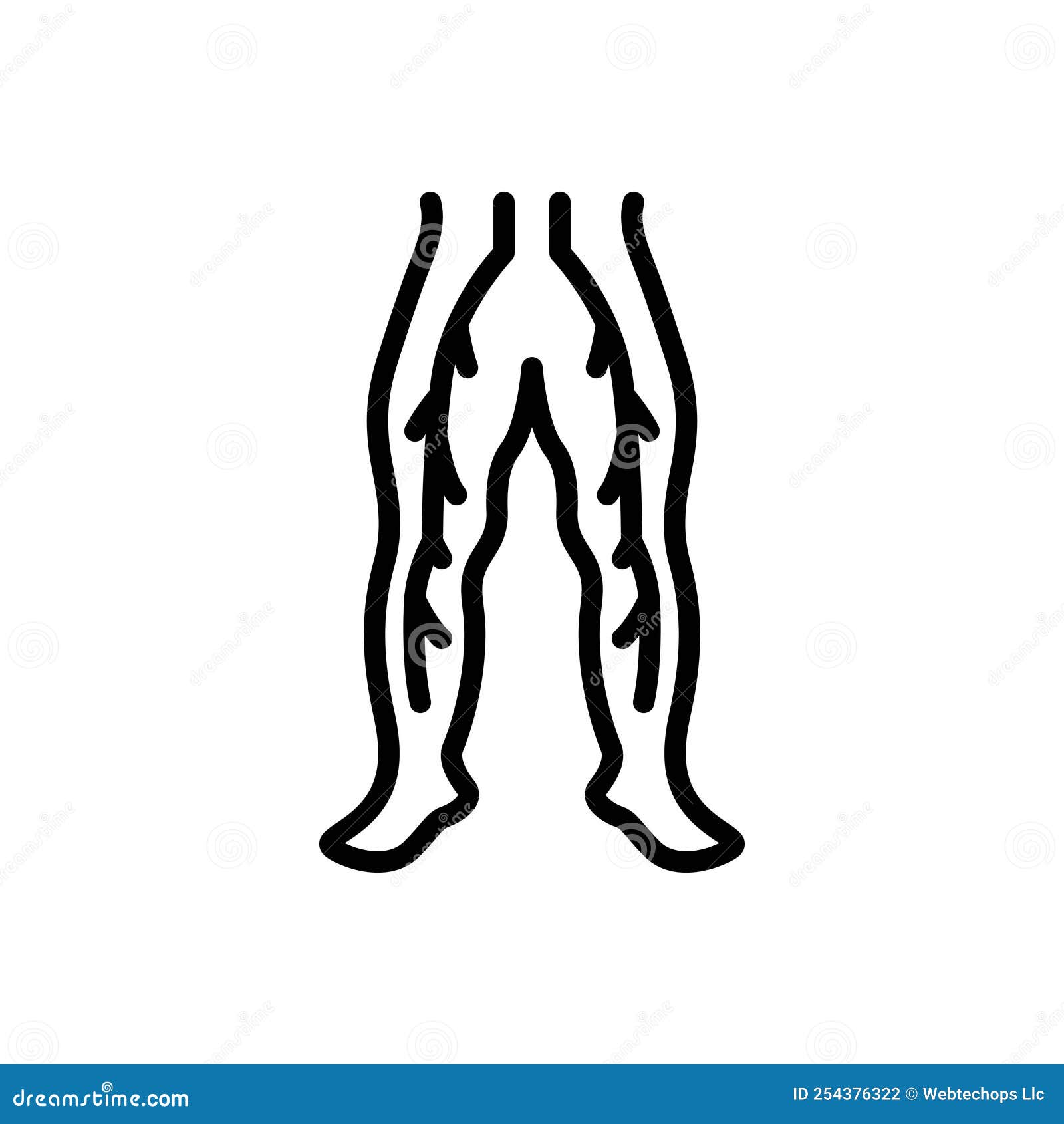 Black Line Icon for Peripheral, Incidental and Nervous Stock ...