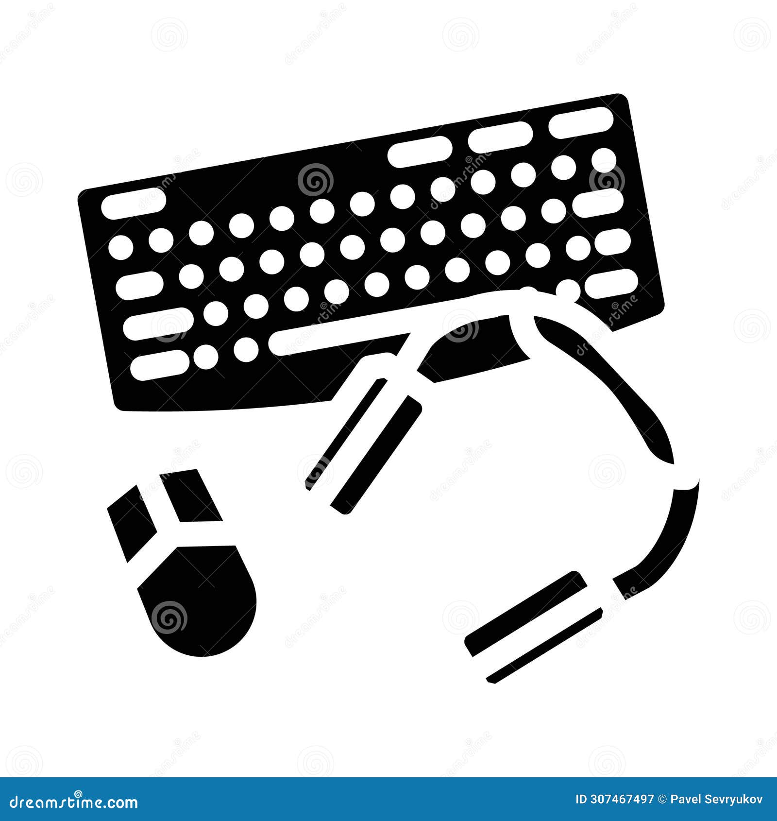 Peripheral Setup Repair Computer Glyph Icon Vector Illustration Stock ...
