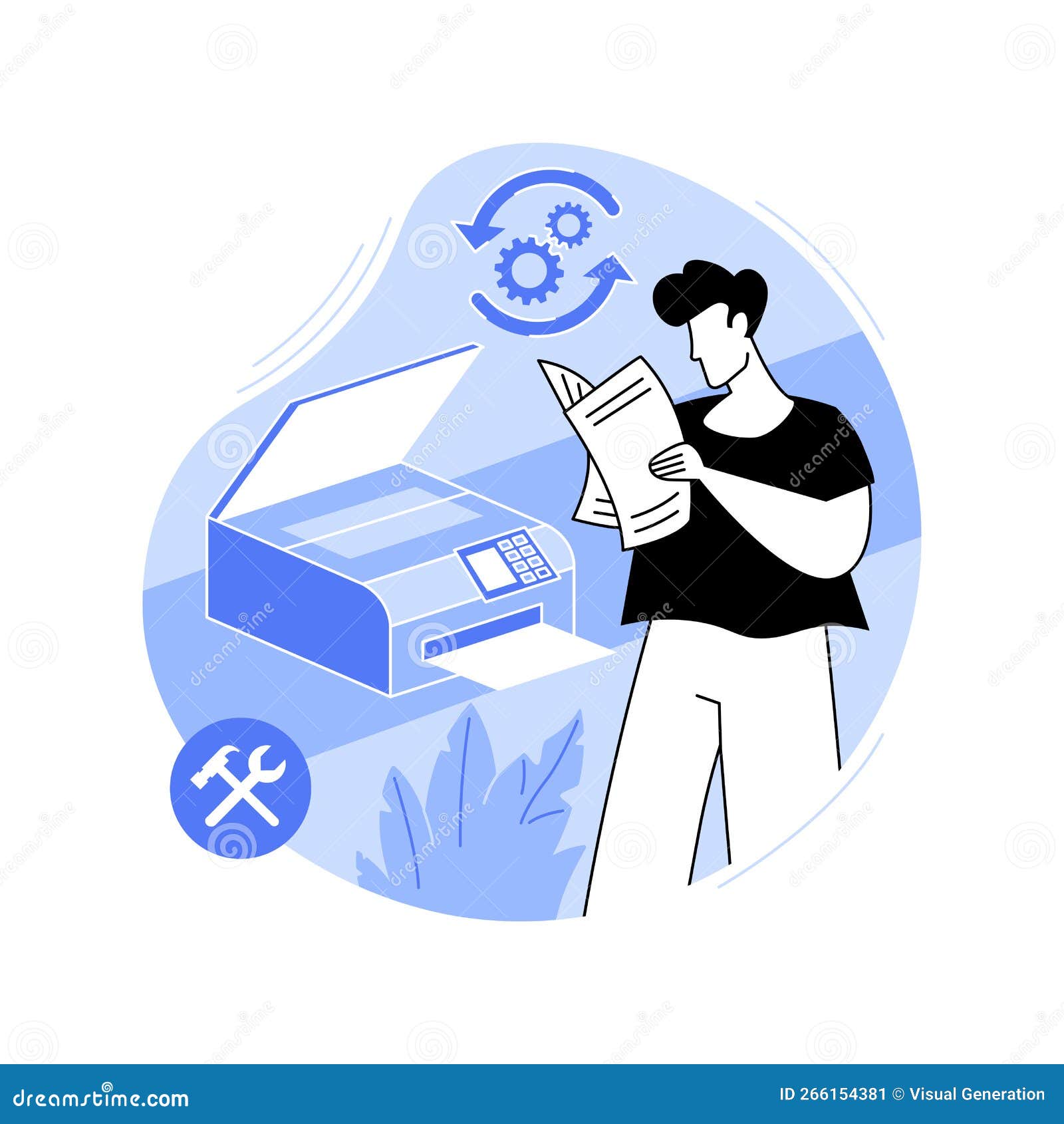 It Peripherals Repair Isolated Cartoon Vector Illustrations. Stock ...