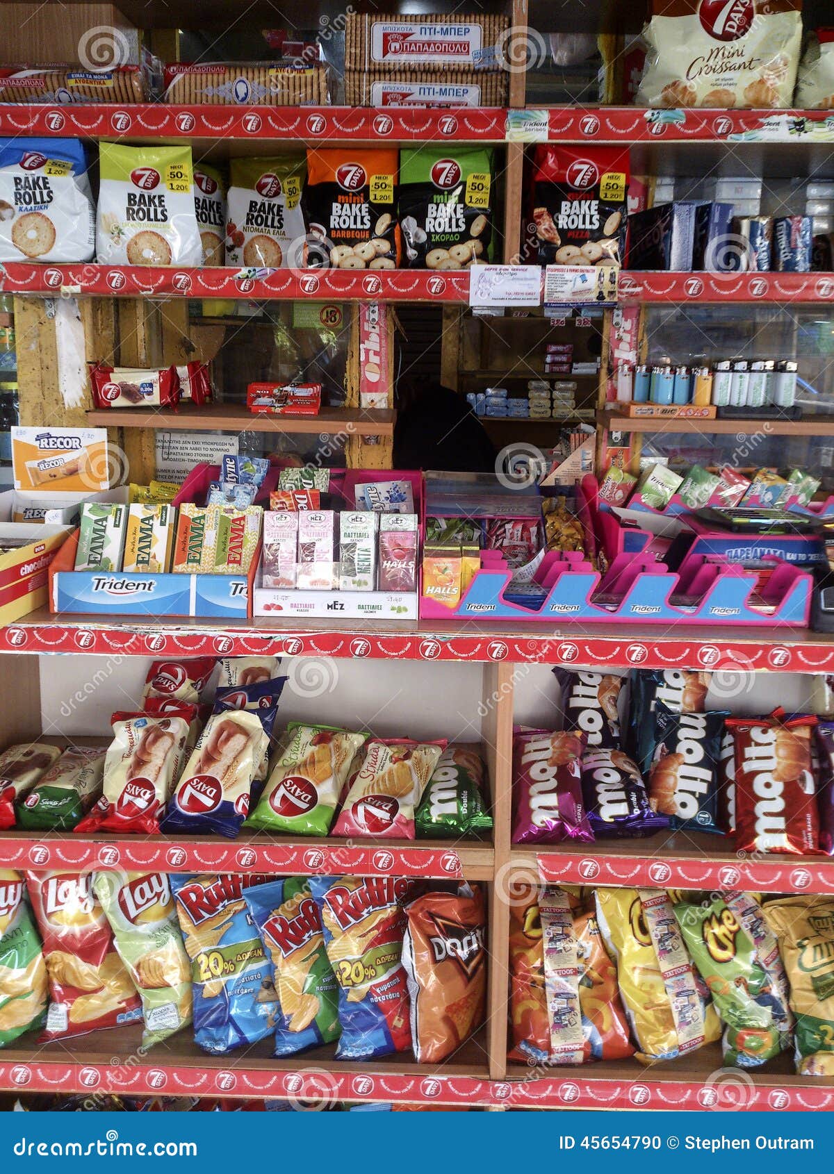 Greek Periptero Kiosk editorial image. Image of europem - 45654790