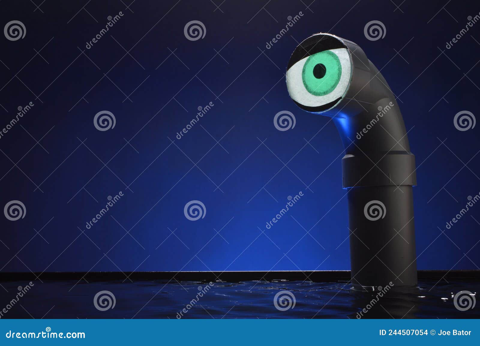 Periscope Peeking Up through Water Surface Stock Photo - Image of ...