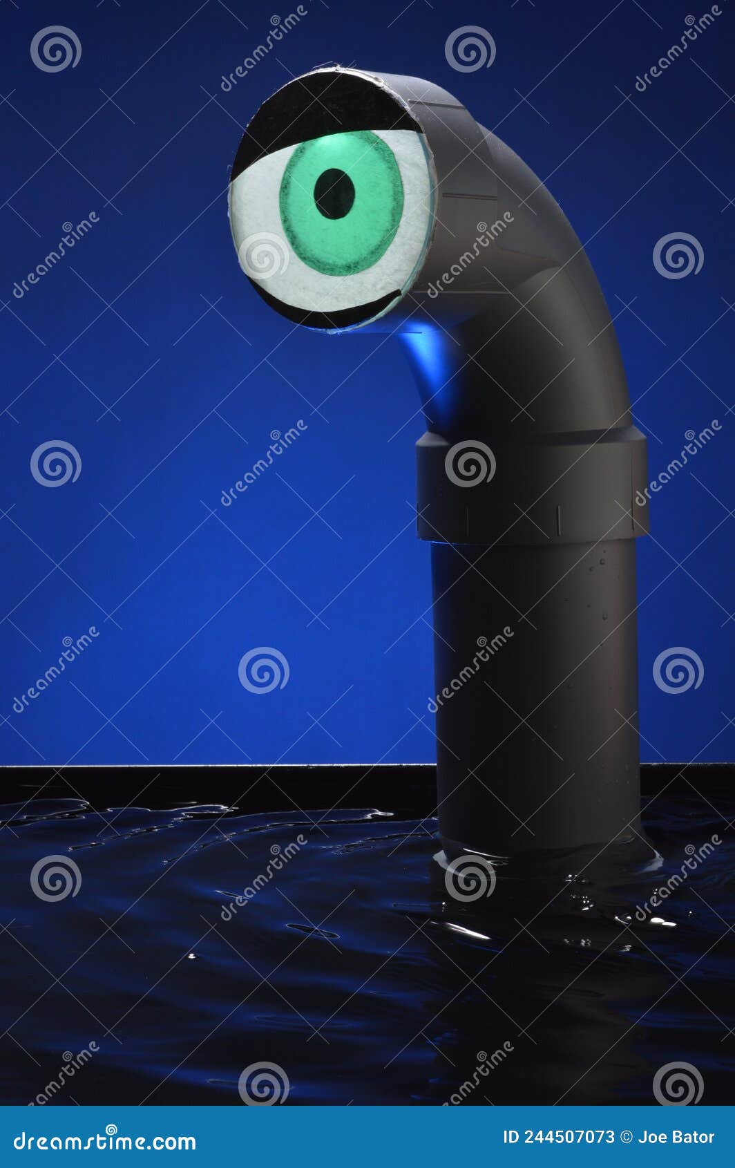 Periscope Peeking Up through Water Surface Stock Image - Image of ...