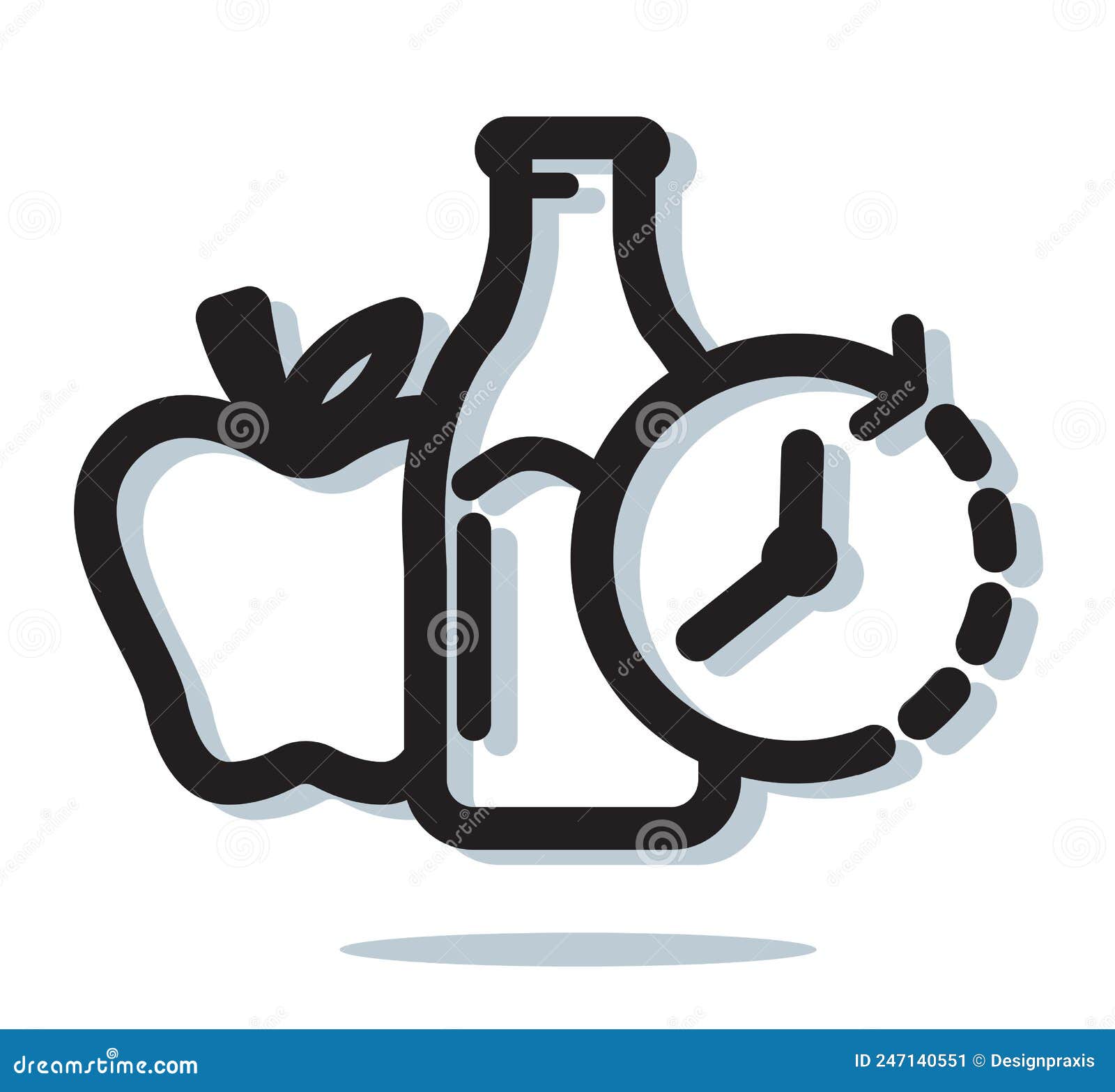 Perishable Food Icon stock vector. Illustration of icon - 247140551