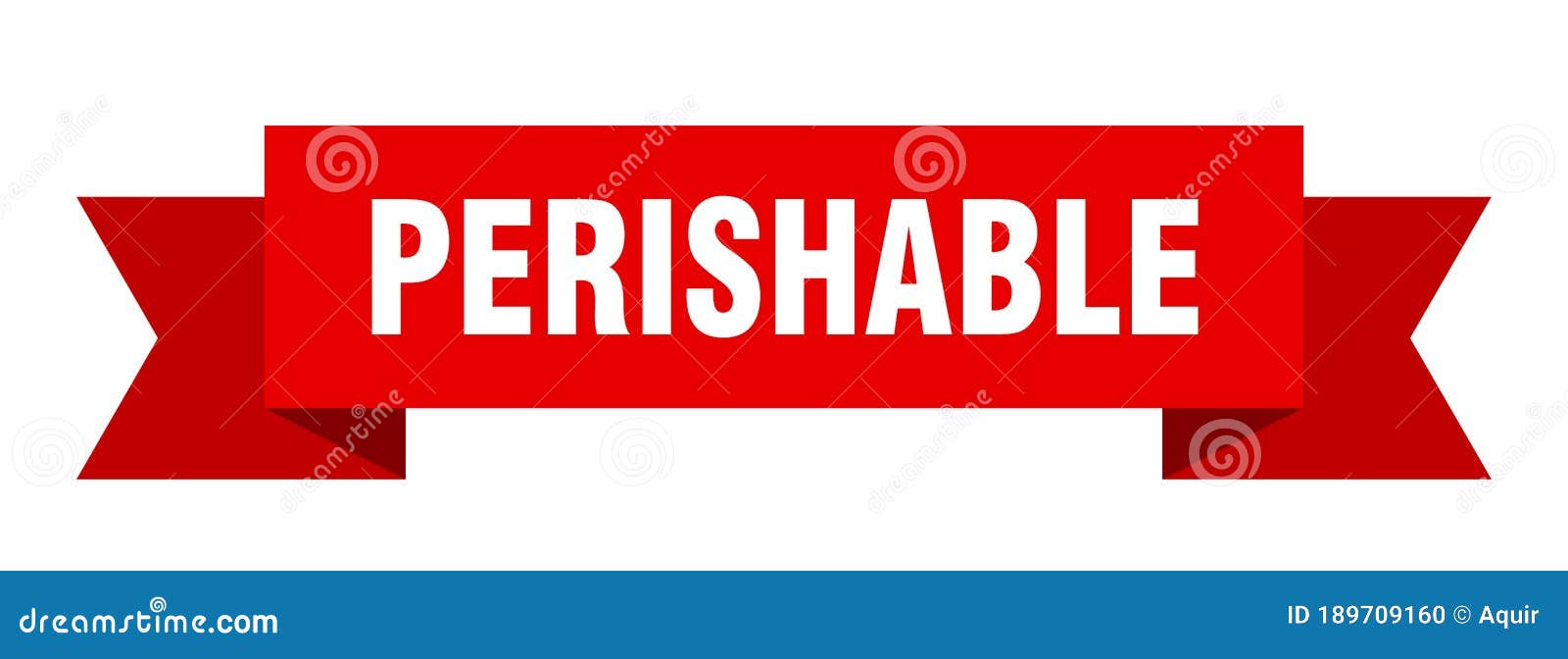 Perishable Ribbon. Perishable Isolated Band Sign. Cartoon Vector ...