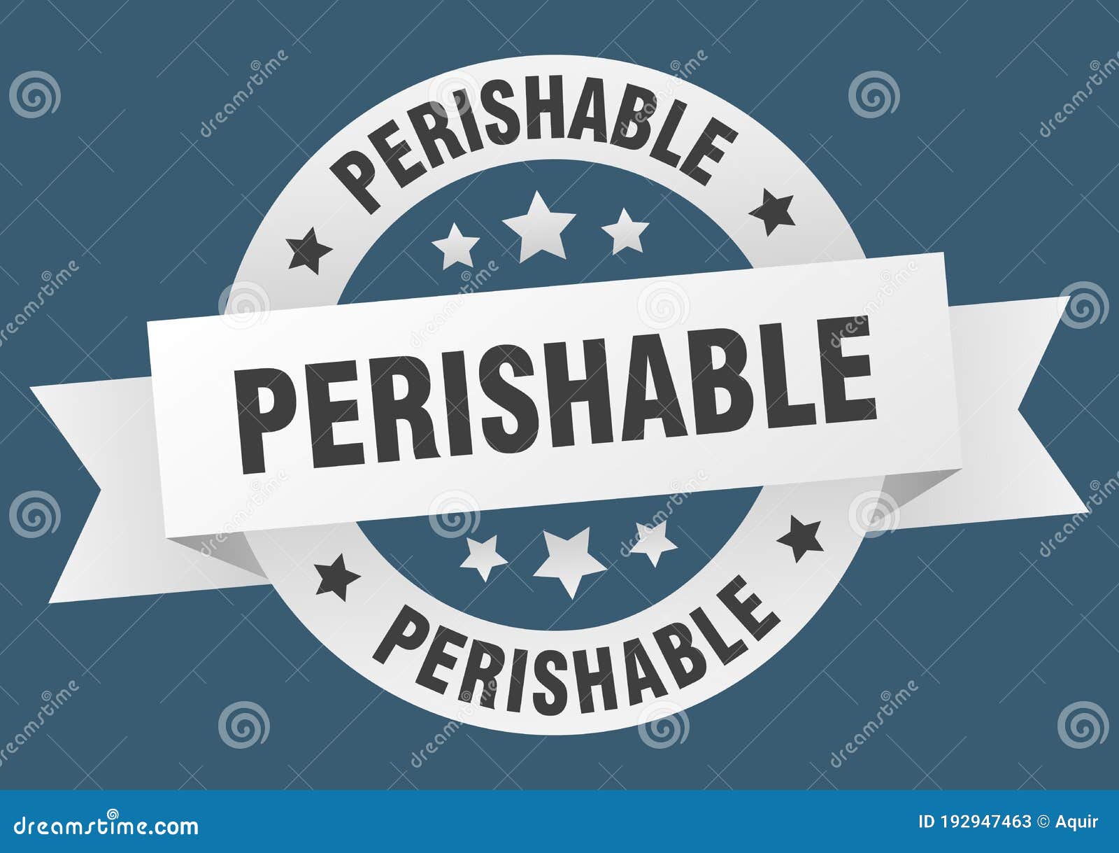 Perishable Round Ribbon Isolated Label. Perishable Sign Stock Vector ...