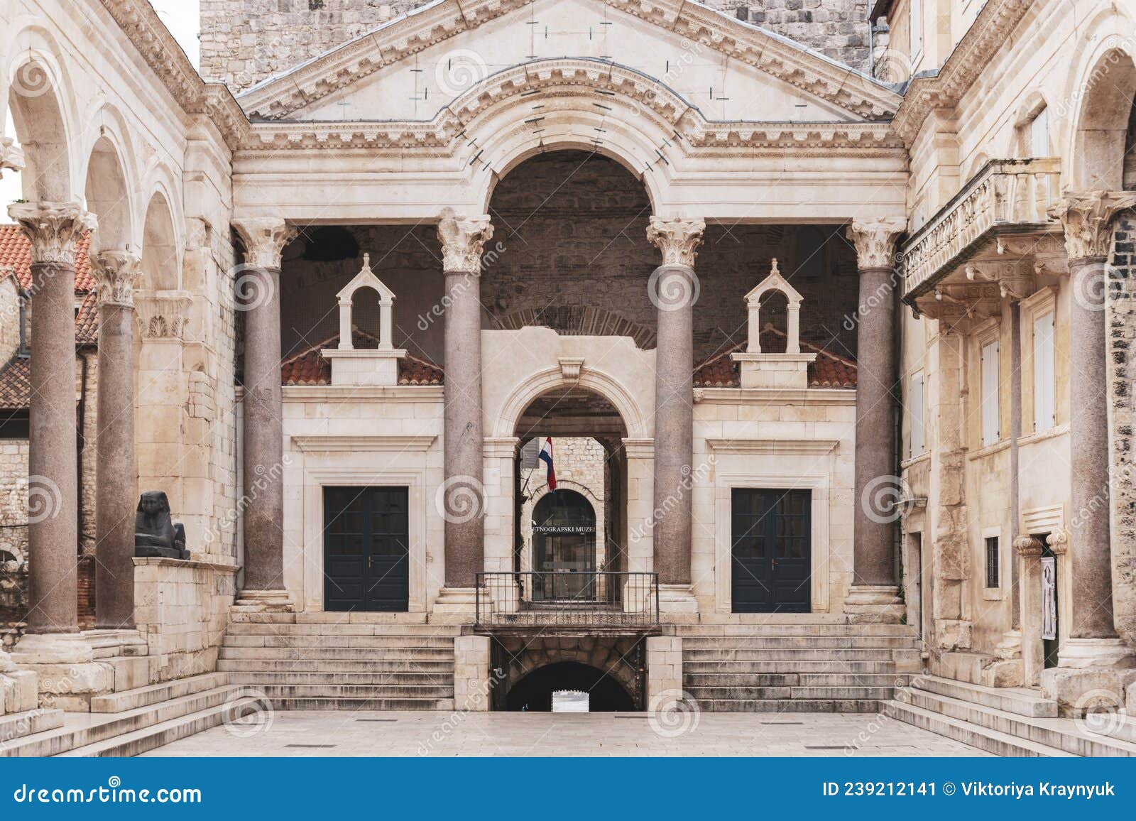 Peristil Square at Diocletian Palace in Split, Croatia Stock Image ...