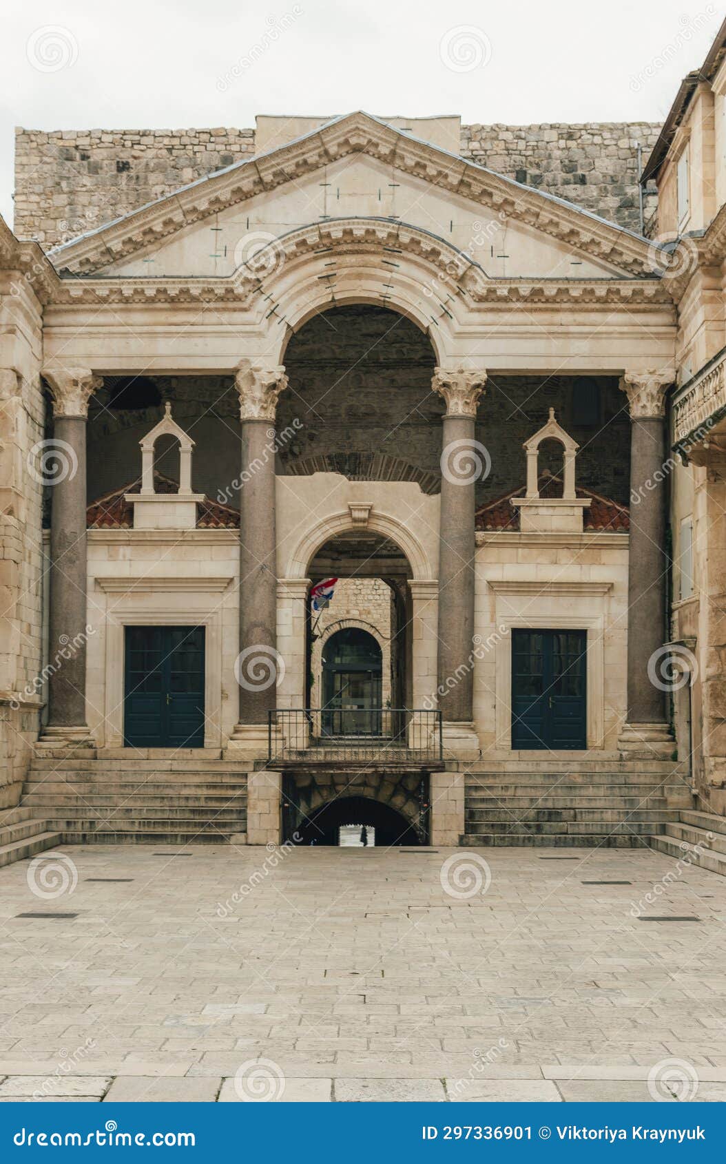 Peristil Square at Diocletian Palace in Split, Croatia Stock Image ...