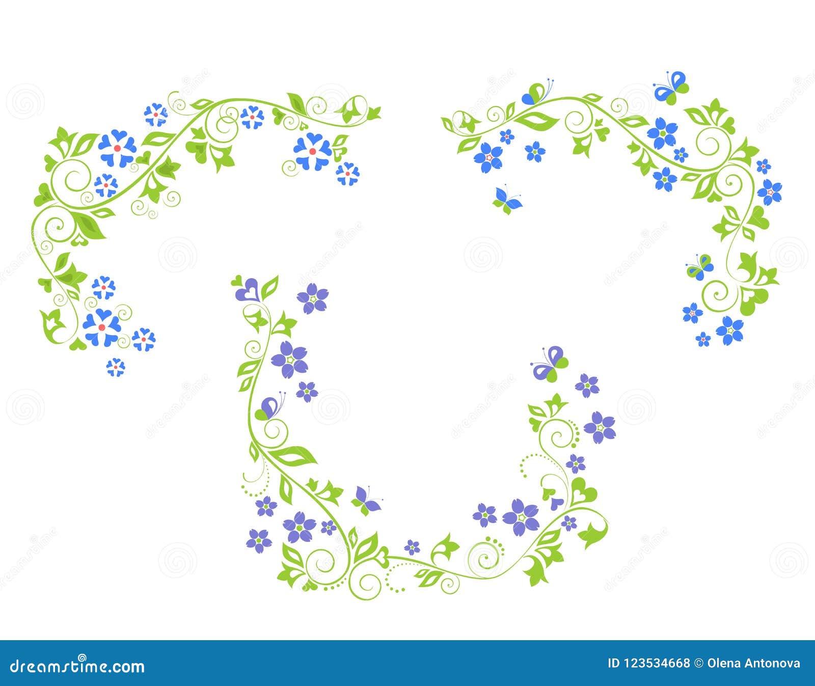 Periwinkle Decorative Borders Stock Vector - Illustration of nature ...