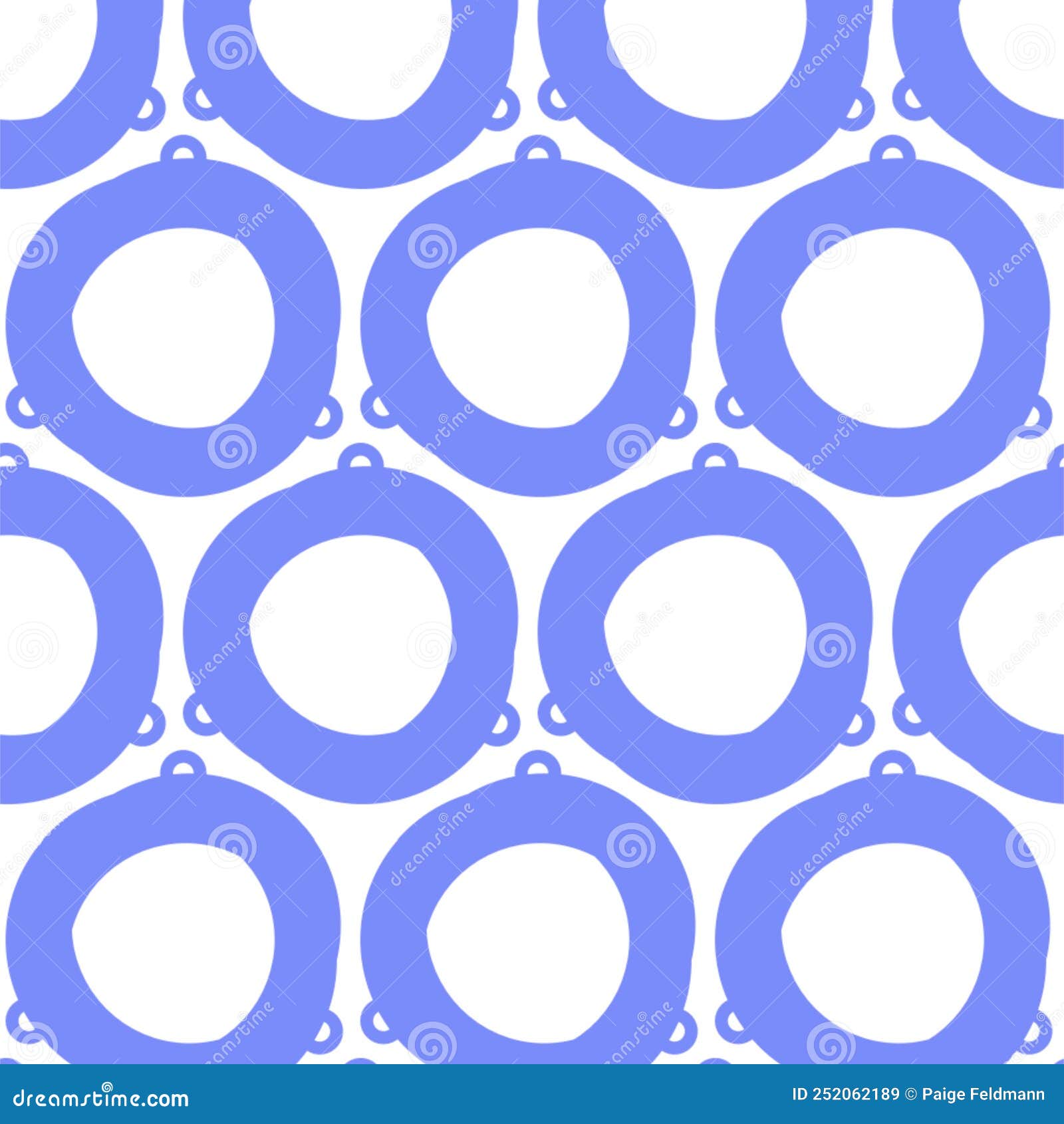 Periwinkle Round Design Repeating Pattern Wallpaper Stock Illustration ...