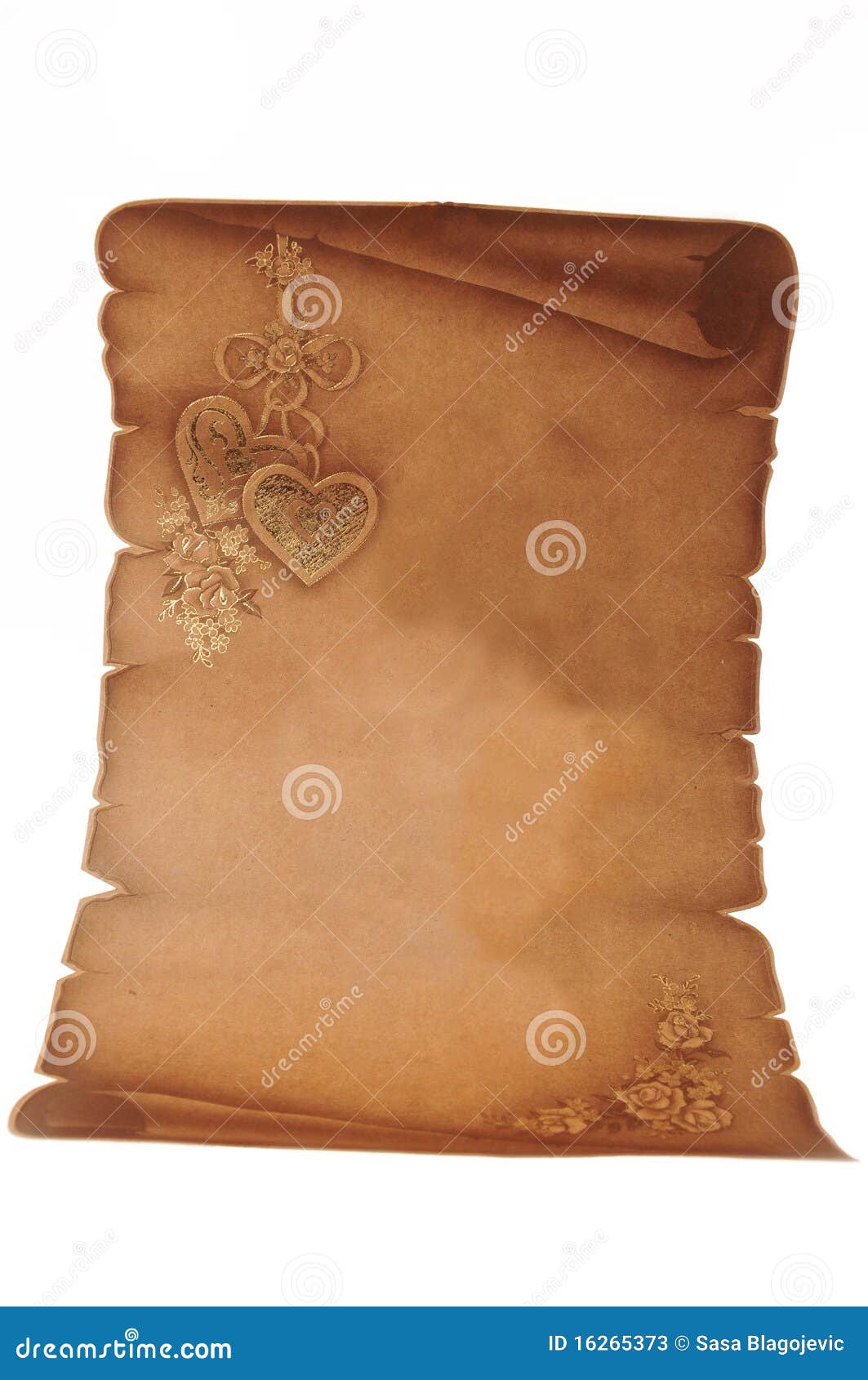 Perkament stock afbeelding. Image of schroot, geschiedenis - 16265373