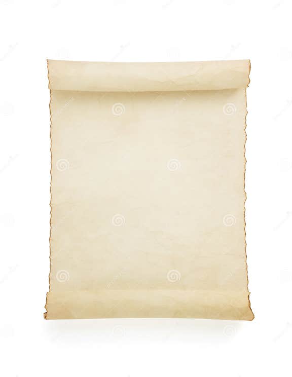Perkamentrol op wit stock foto. Image of textuur, blad - 38843184