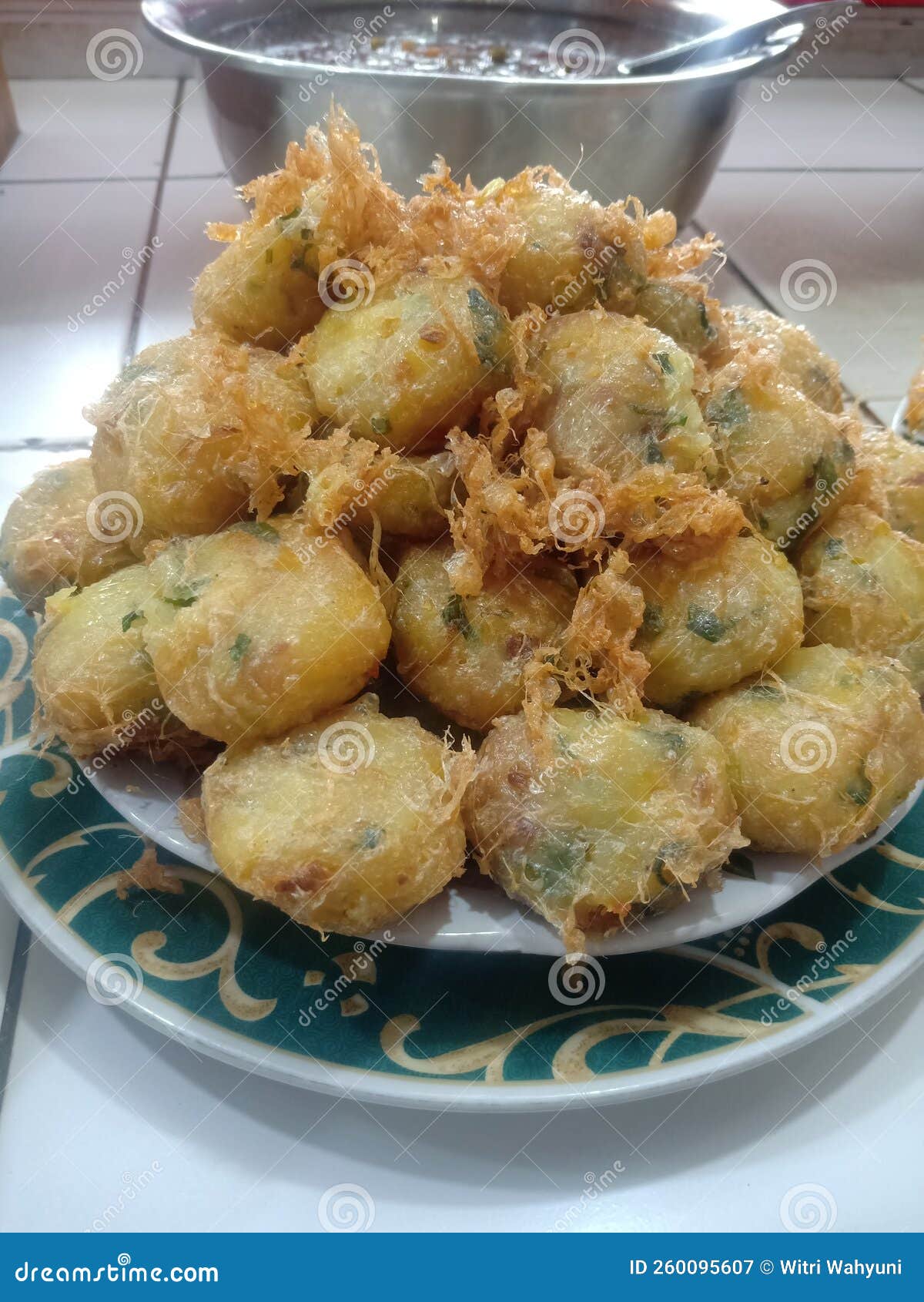 Perkedel, Indonesian Fried Mashed Potato Minced Beef Patties Stock ...