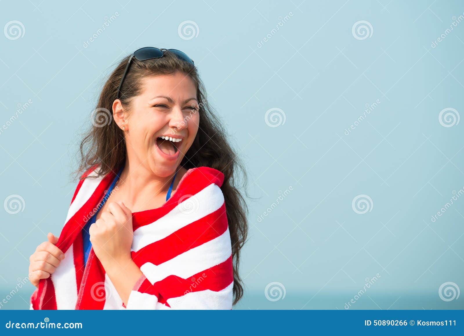 Perky Laughter of a Beautiful Girl Stock Photo - Image of hair ...