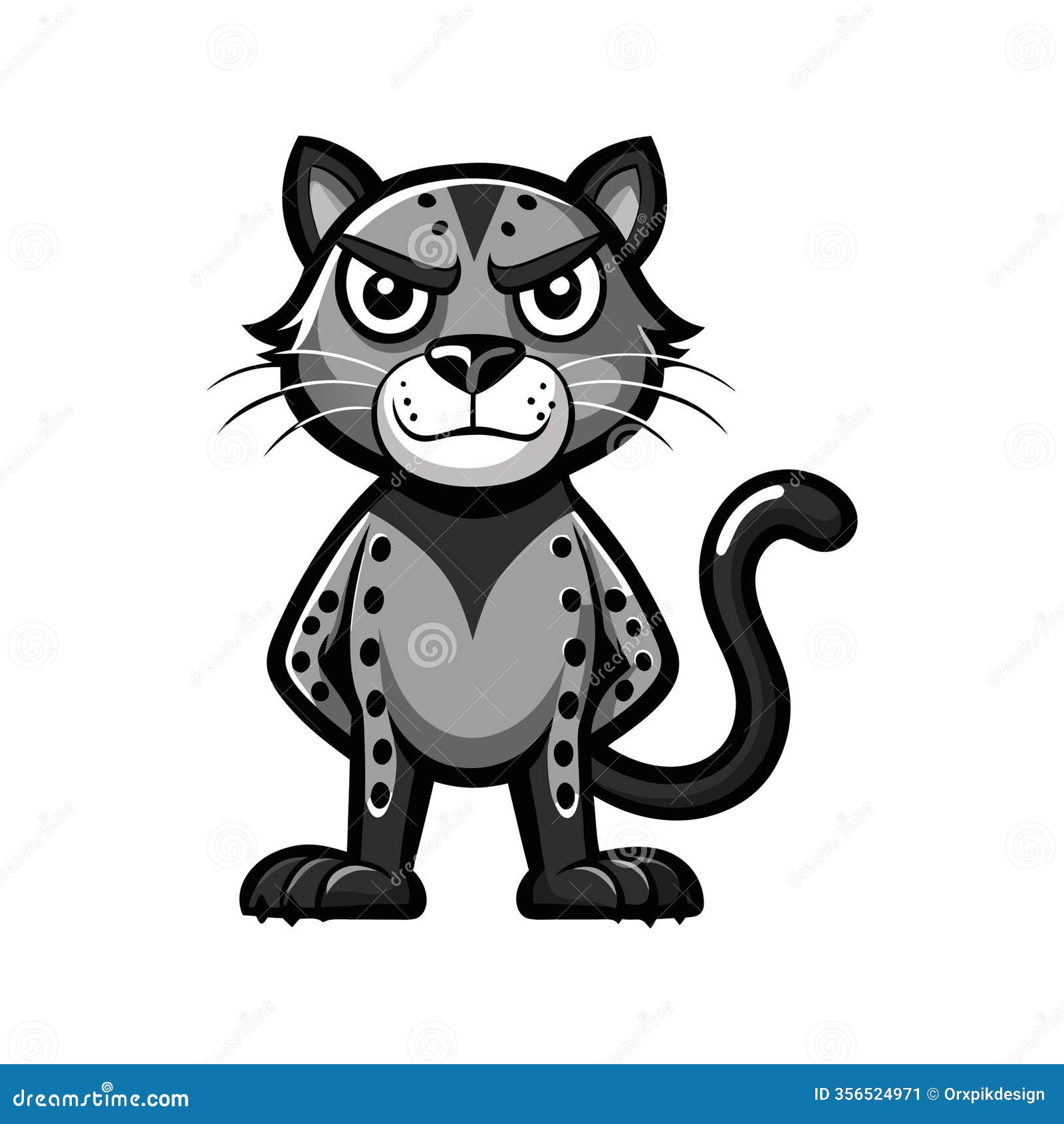 Perky Panther In Comic Drawing Cartoon Vector | CartoonDealer.com ...