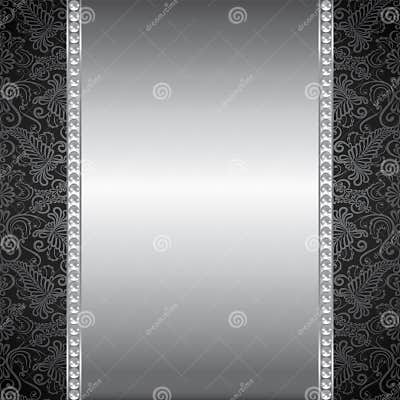 Perl and silver frame stock vector. Illustration of accessory - 31404294