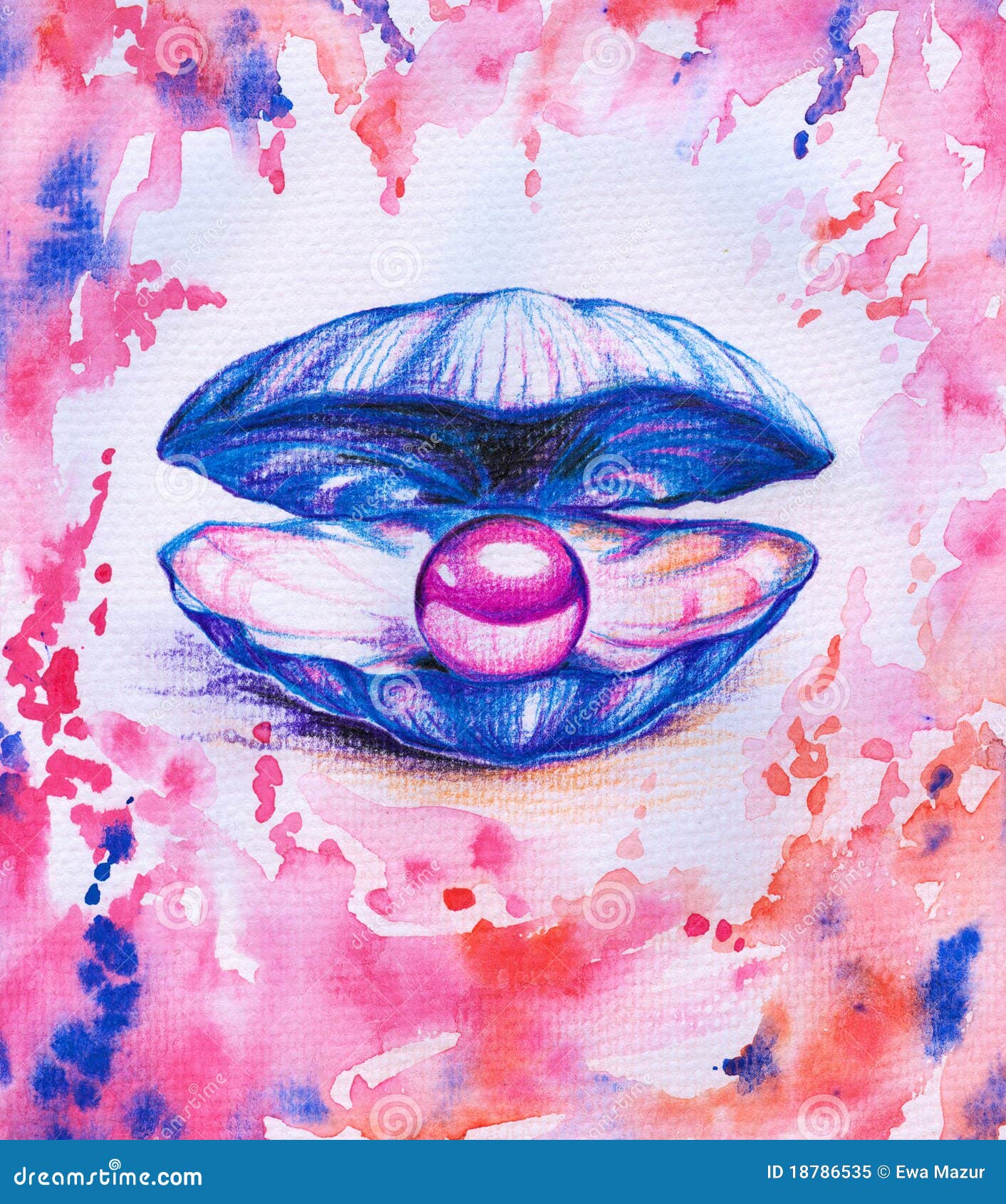 Perla stock de ilustración. Ilustración de perla, aislado - 18786535