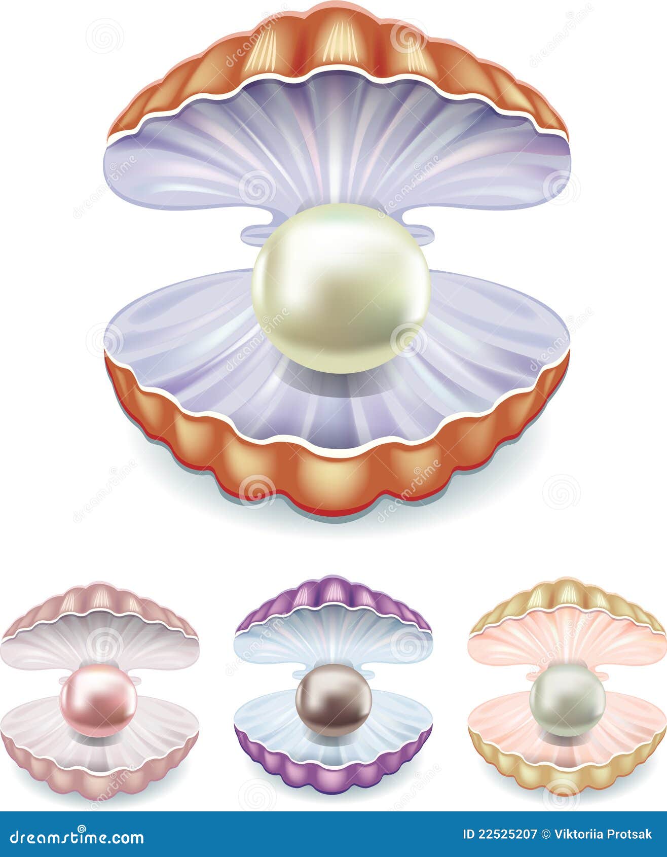 Perla ilustración del vector. Ilustración de perla, valentina - 22525207