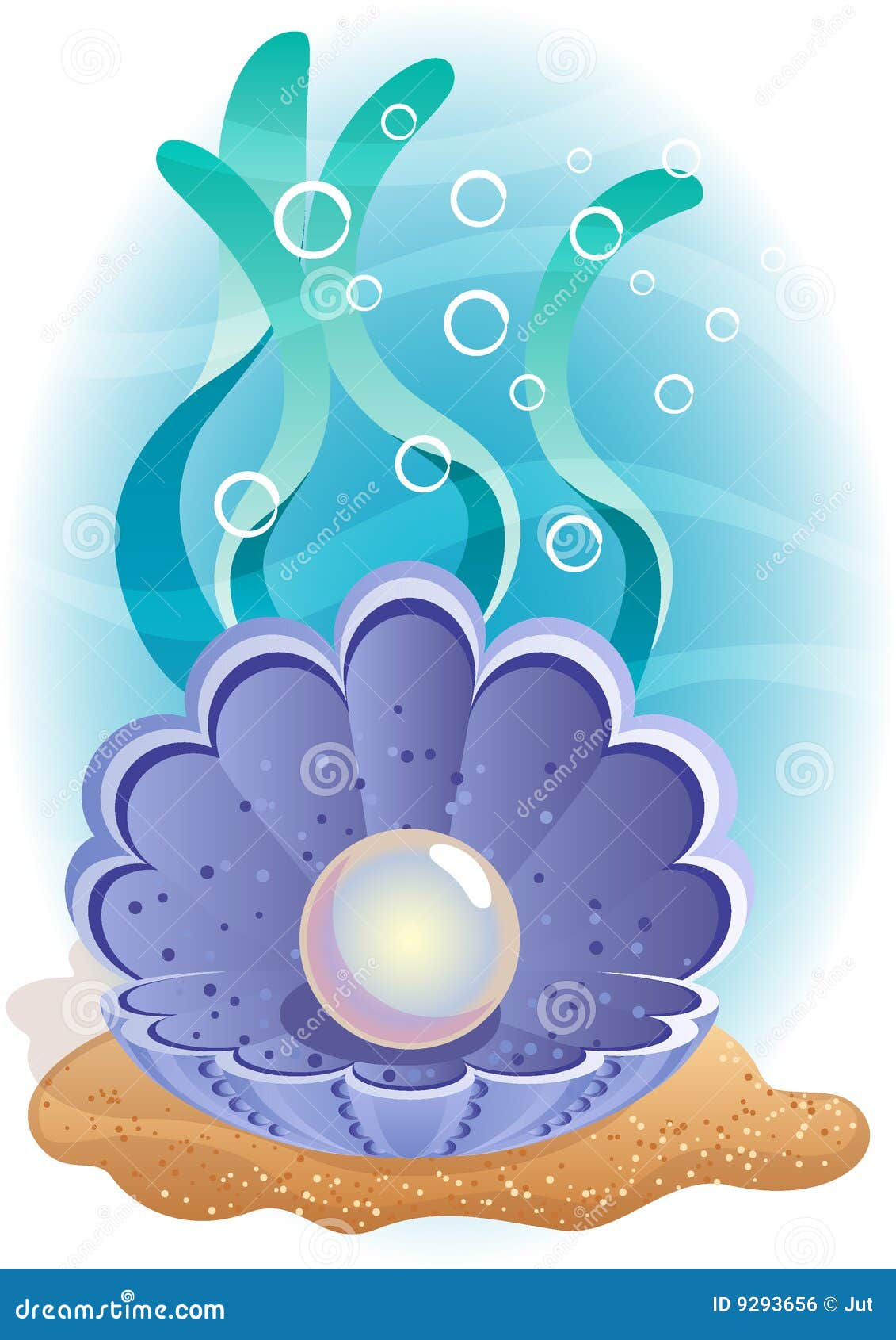 Perla illustrazione vettoriale. Illustrazione di viola - 9293656