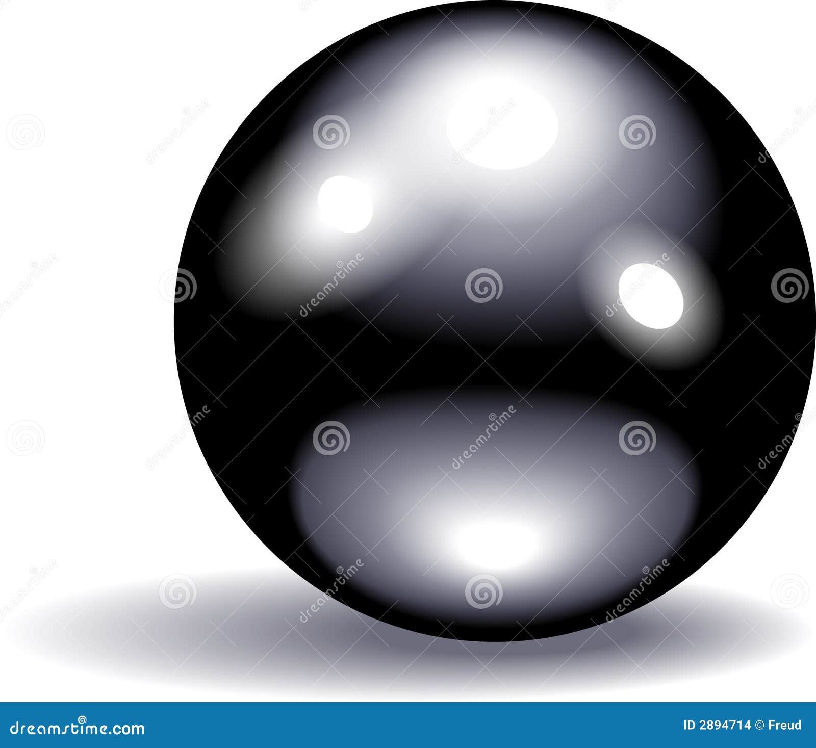 Perla negra stock de ilustración. Ilustración de vida - 2894714