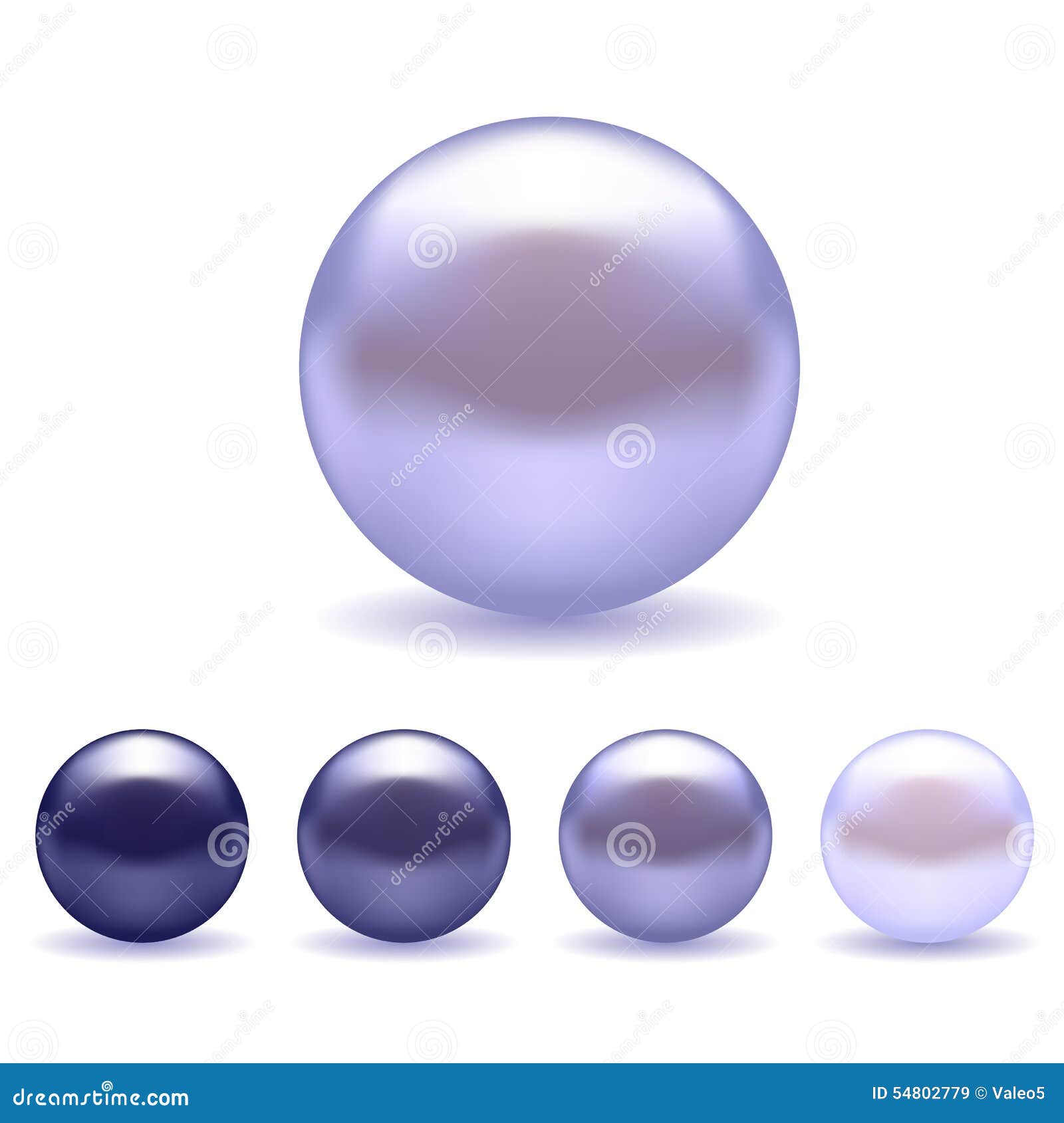 Perlas Azules Exóticas Fijadas Ilustración del Vector - Ilustración de ...