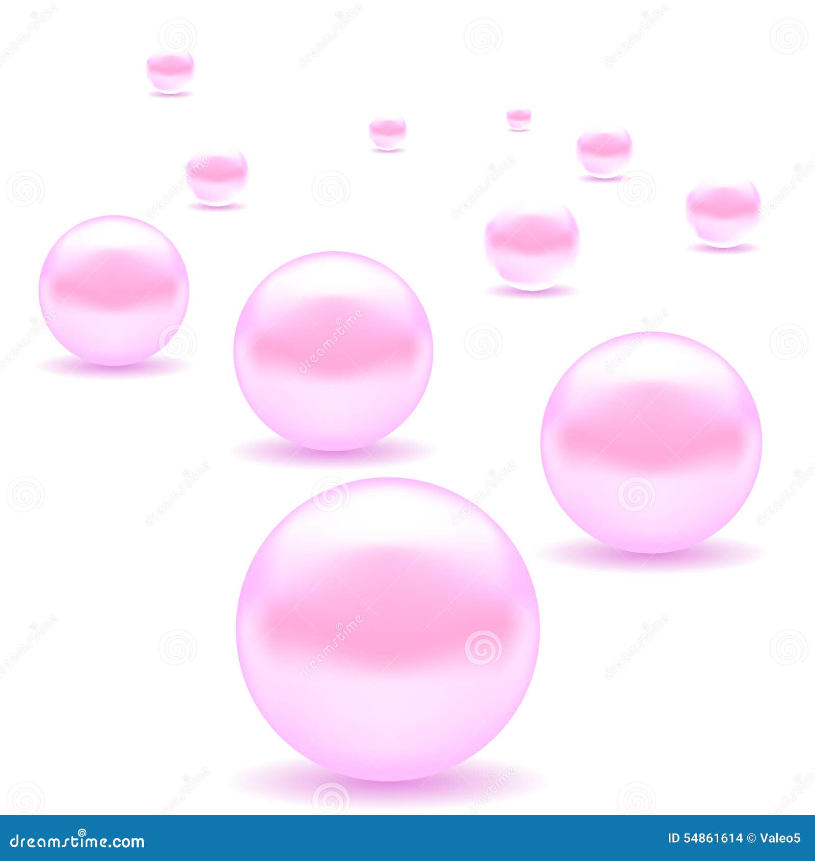 Perlas rosadas ilustración del vector. Ilustración de hembra - 54861614