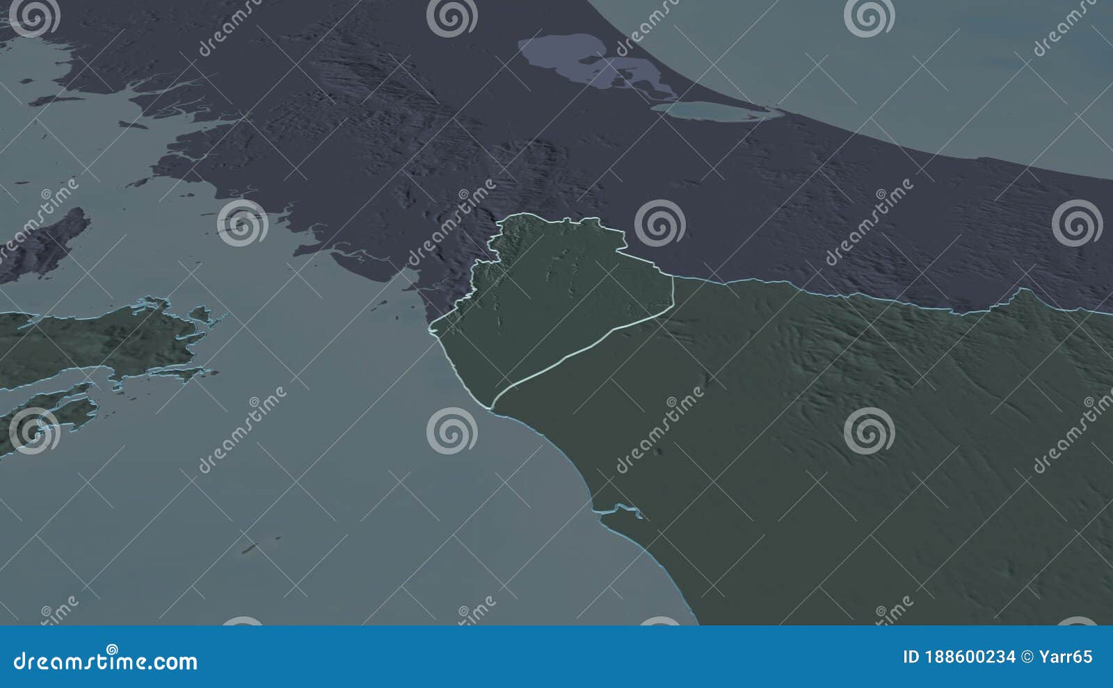 Perlis, Malaysia - Outlined. Administrative Stock Illustration ...