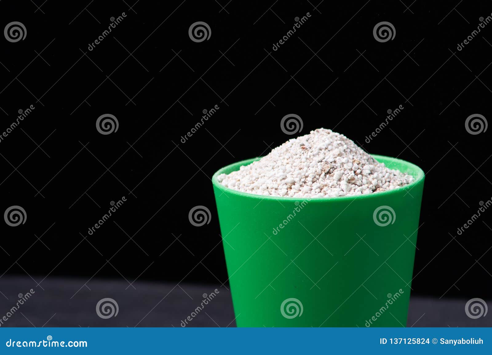 Perlite for Hydroponics Vegetable in Green Pot Stock Photo - Image of ...