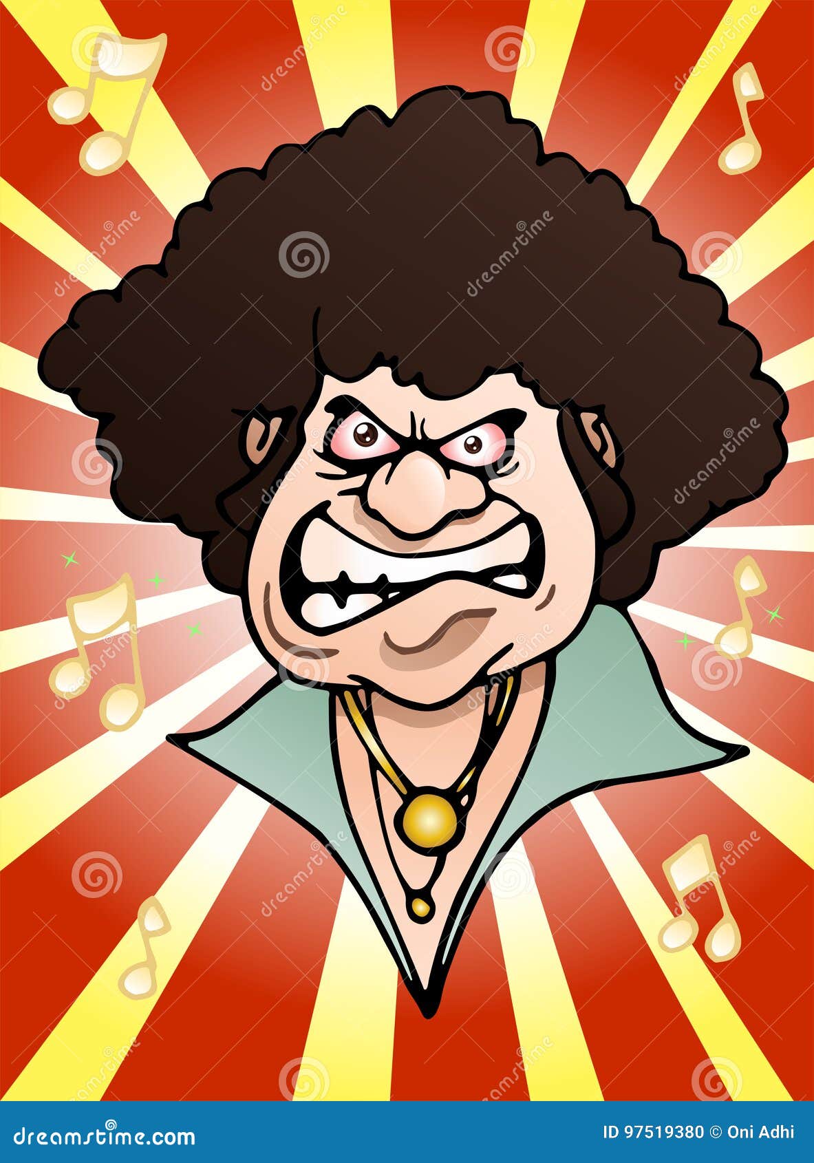 Perm angry musician stock illustration. Illustration of recital - 97519380